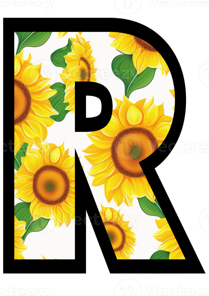 girasol floral alfabeto, letra r con amarillo girasol modelo 21106611 PNG girasol floral alfabeto, letra r con amarillo girasol modelo 21106611 PNG