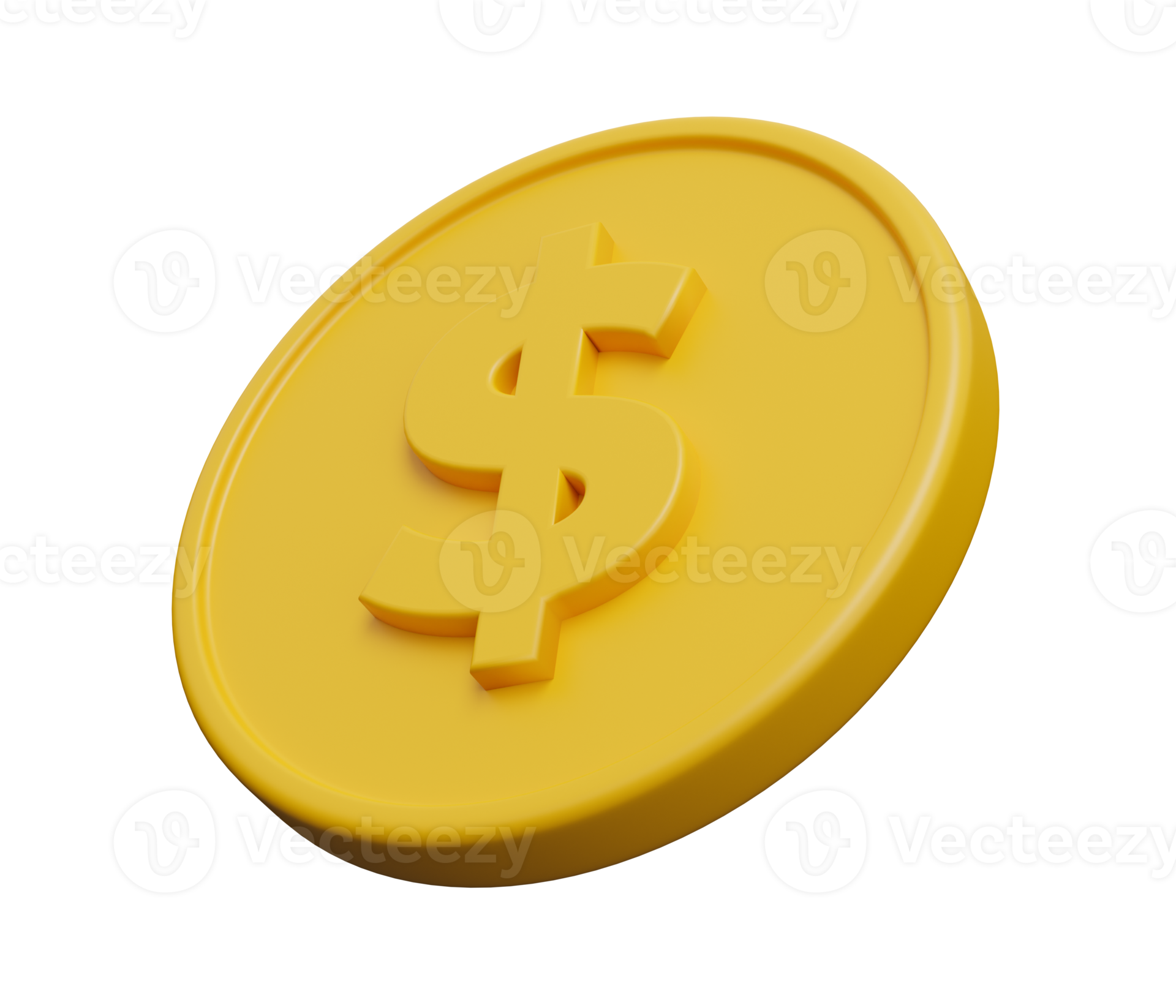 coin dollar yellow 3d 21113201 PNG
