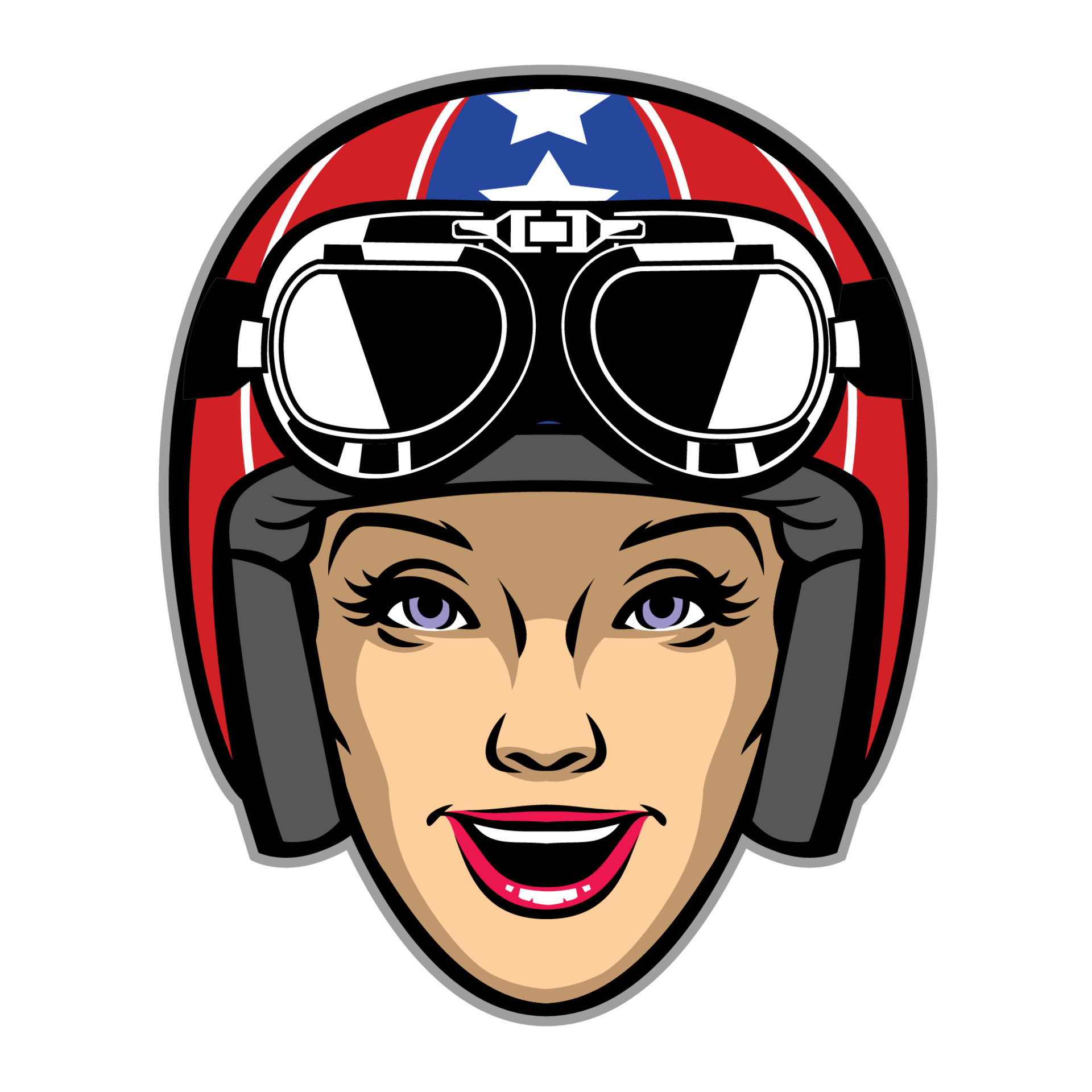 Women Rider Wearing Motorcycle Helmet 21113640 Vector Art At Vecteezy