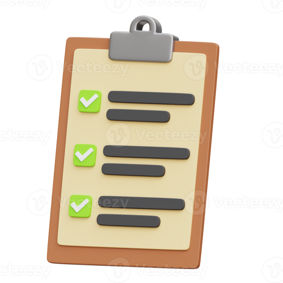 3d Paper clipboard checklist, brown clipboard, exam paper checklist ... 3d Paper clipboard checklist, brown clipboard, exam paper checklist ...