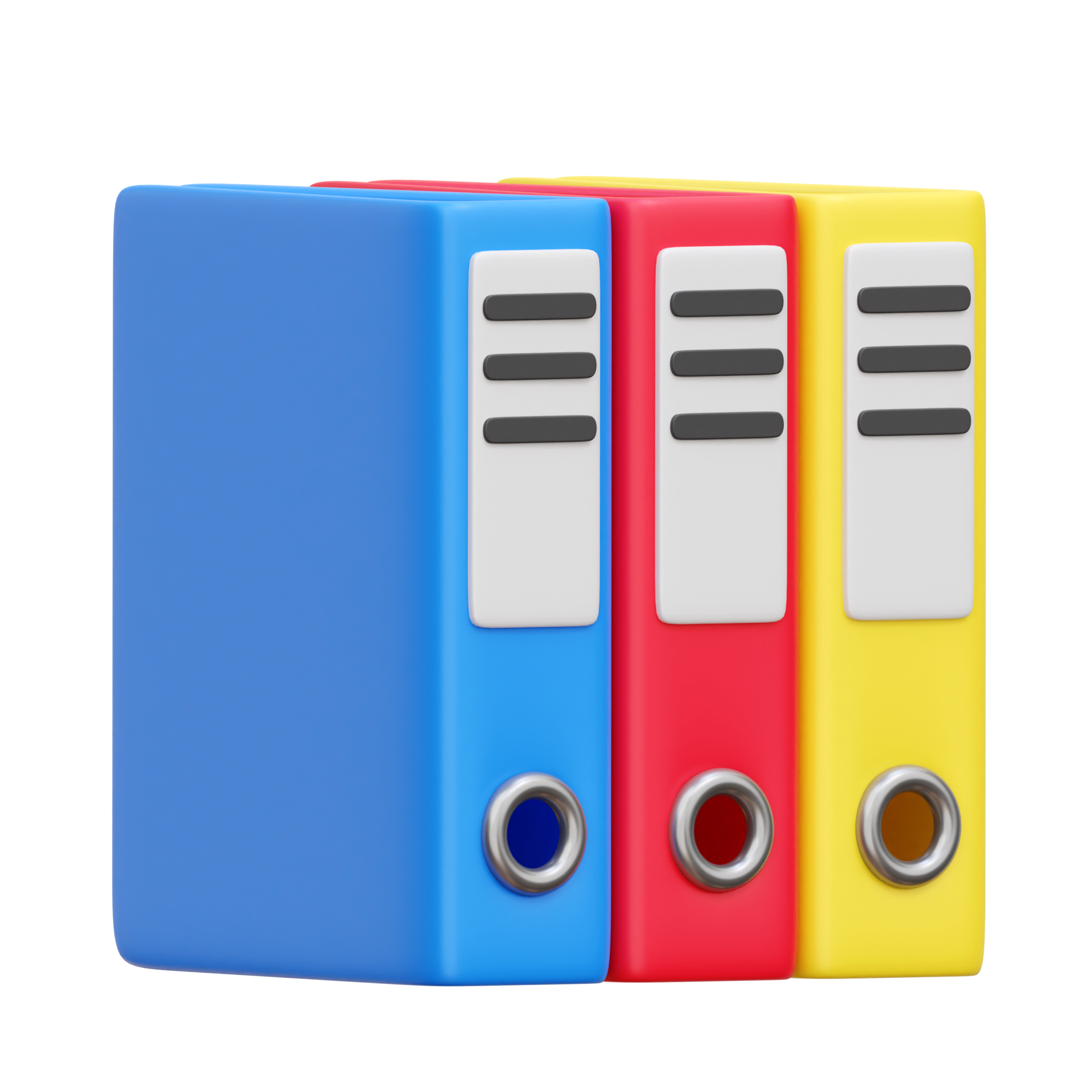 3d Archive Folders For Paper Documents Storage Organization Blue Red