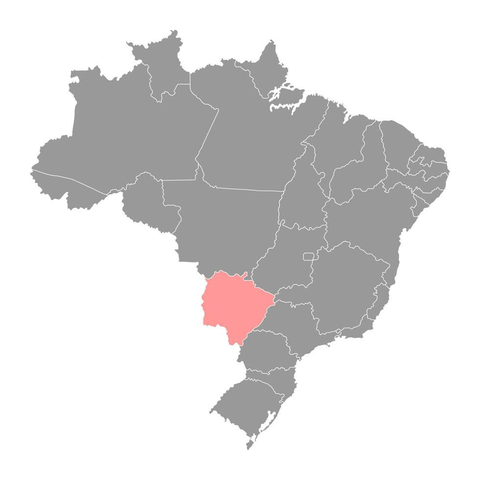 Mato Grosso Do Sul Map State Of Brazil Vector Illustration 21118215