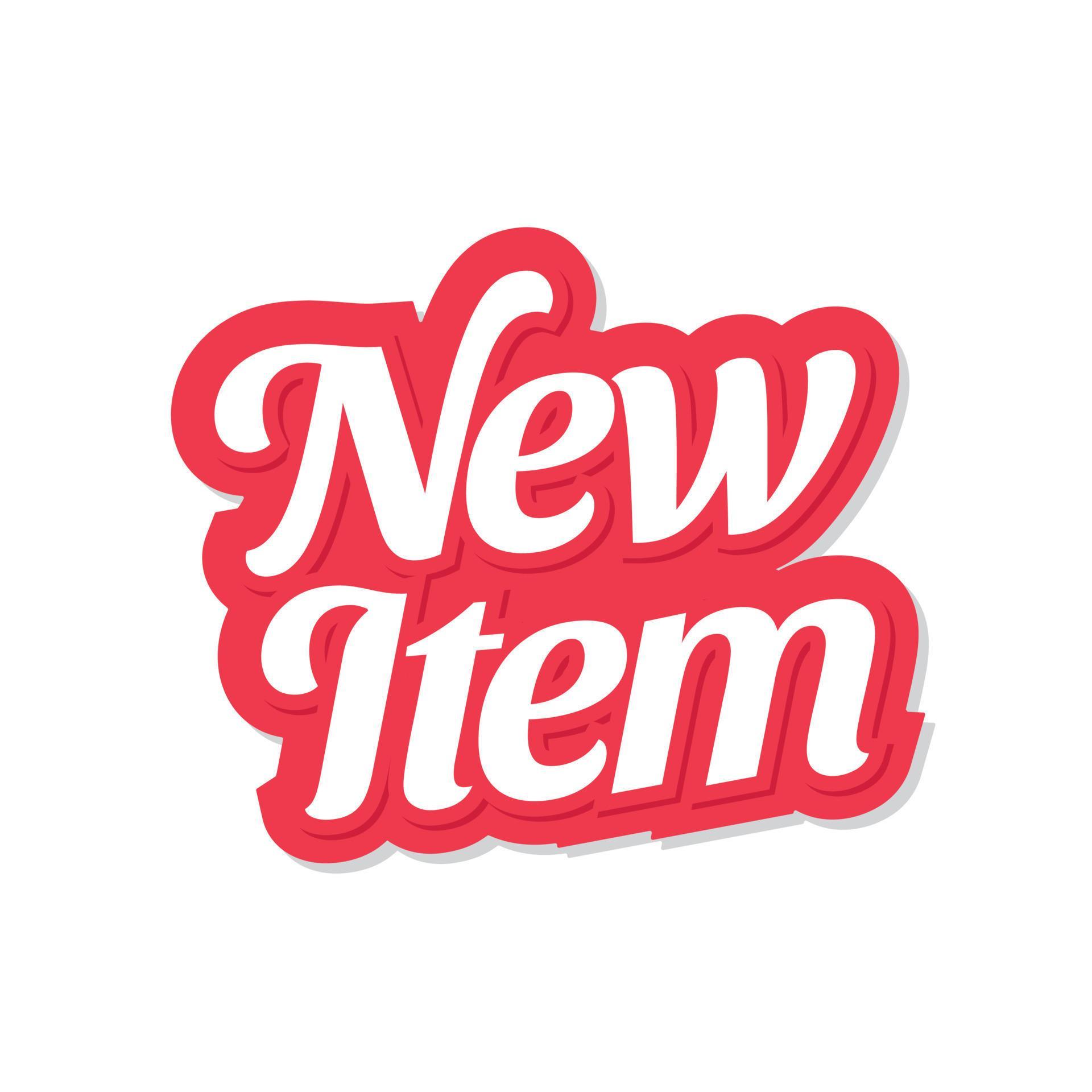 New Item vector lettering isolated 21119838 Vector Art at Vecteezy