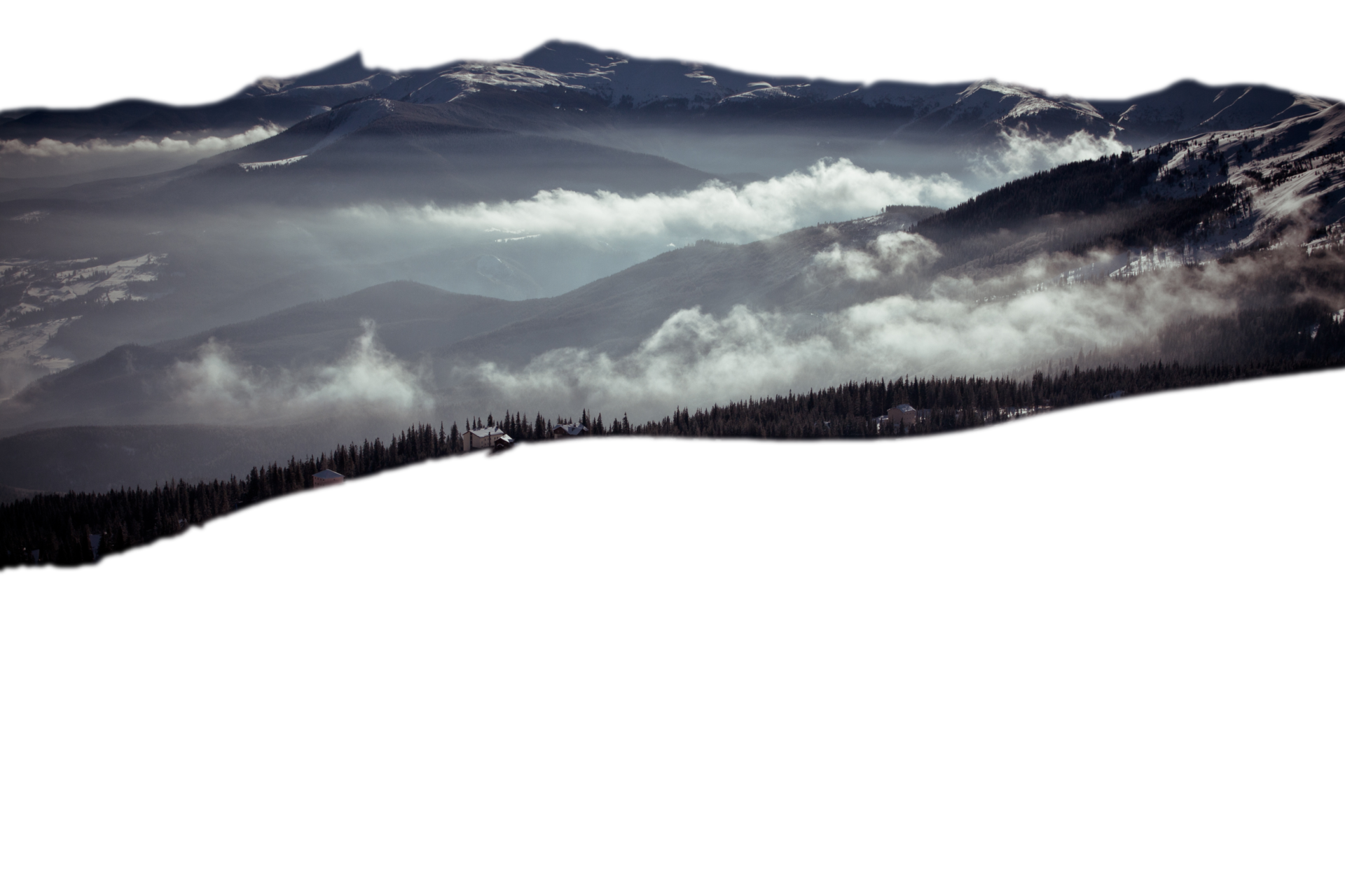 Über Wolken Berg Spitzen und Wälder isoliert png Foto mit transparent ... Über Wolken Berg Spitzen und Wälder isoliert png Foto mit transparent ...