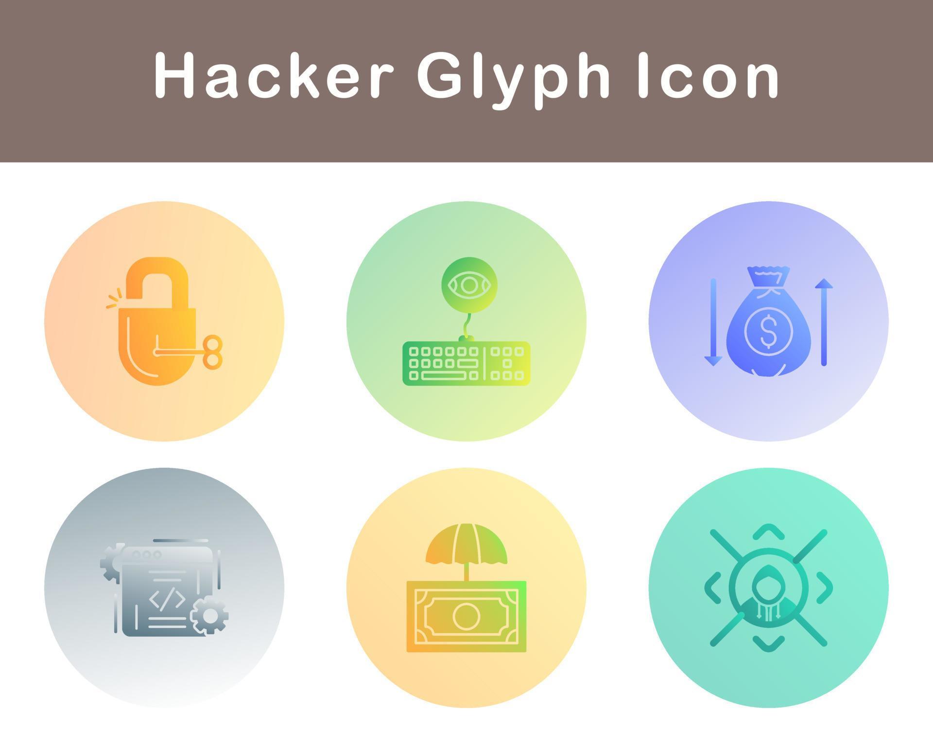 Hacker Vector Icon Set 21122459 Vector Art at Vecteezy