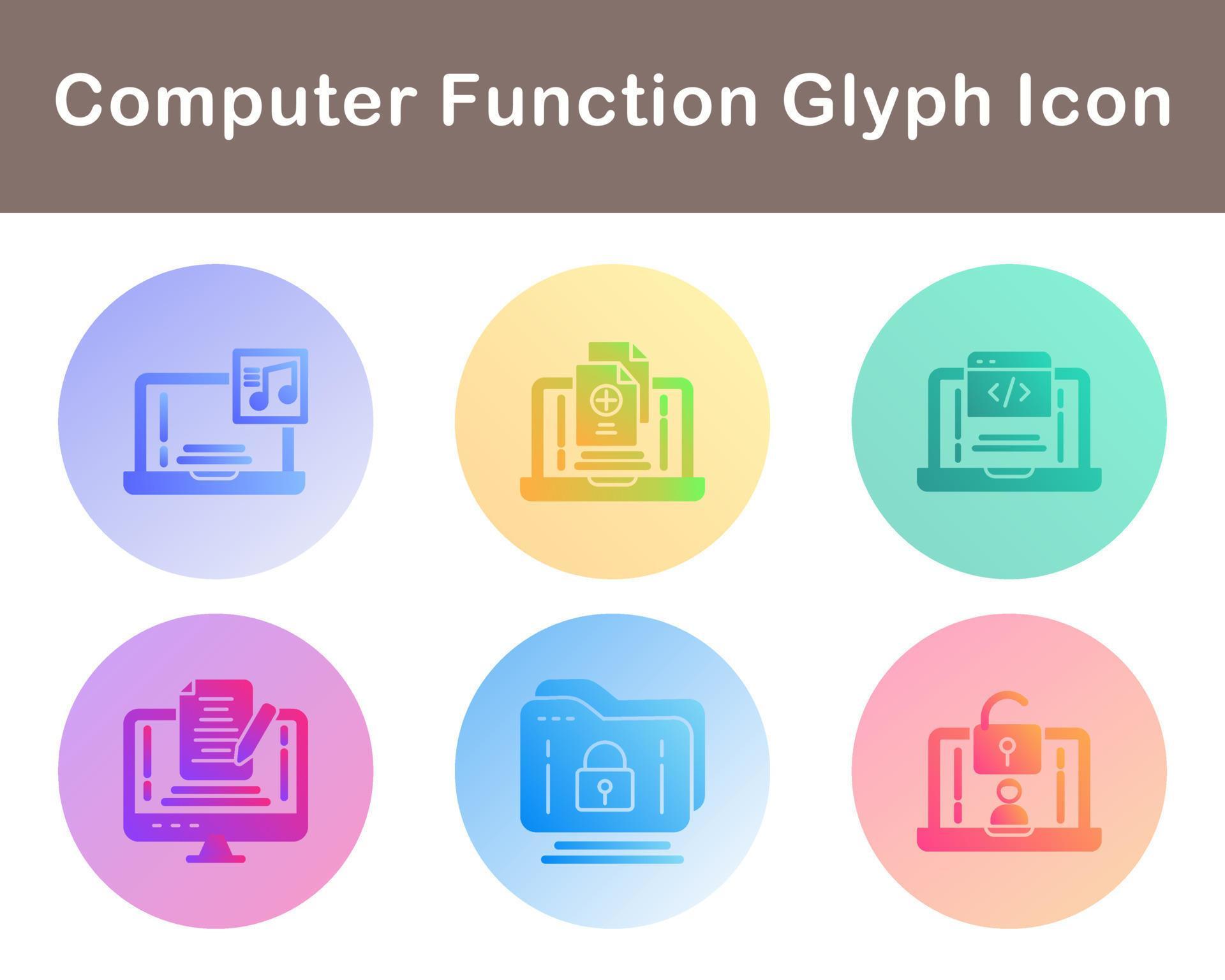Computer Function Vector Icon Set 21122610 Vector Art at Vecteezy