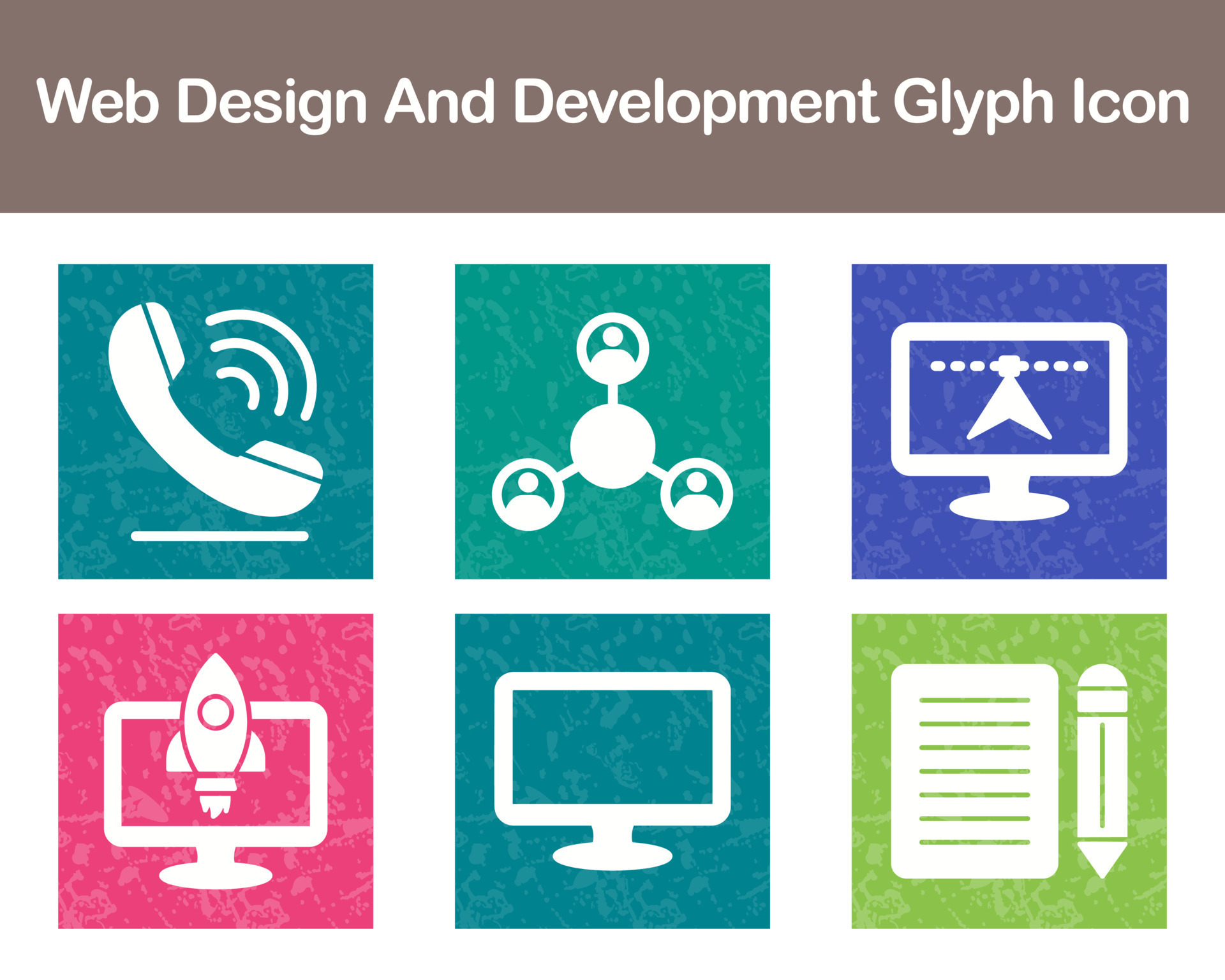 Web Design And Development Vector Icon Set 21124328 Vector Art at Vecteezy