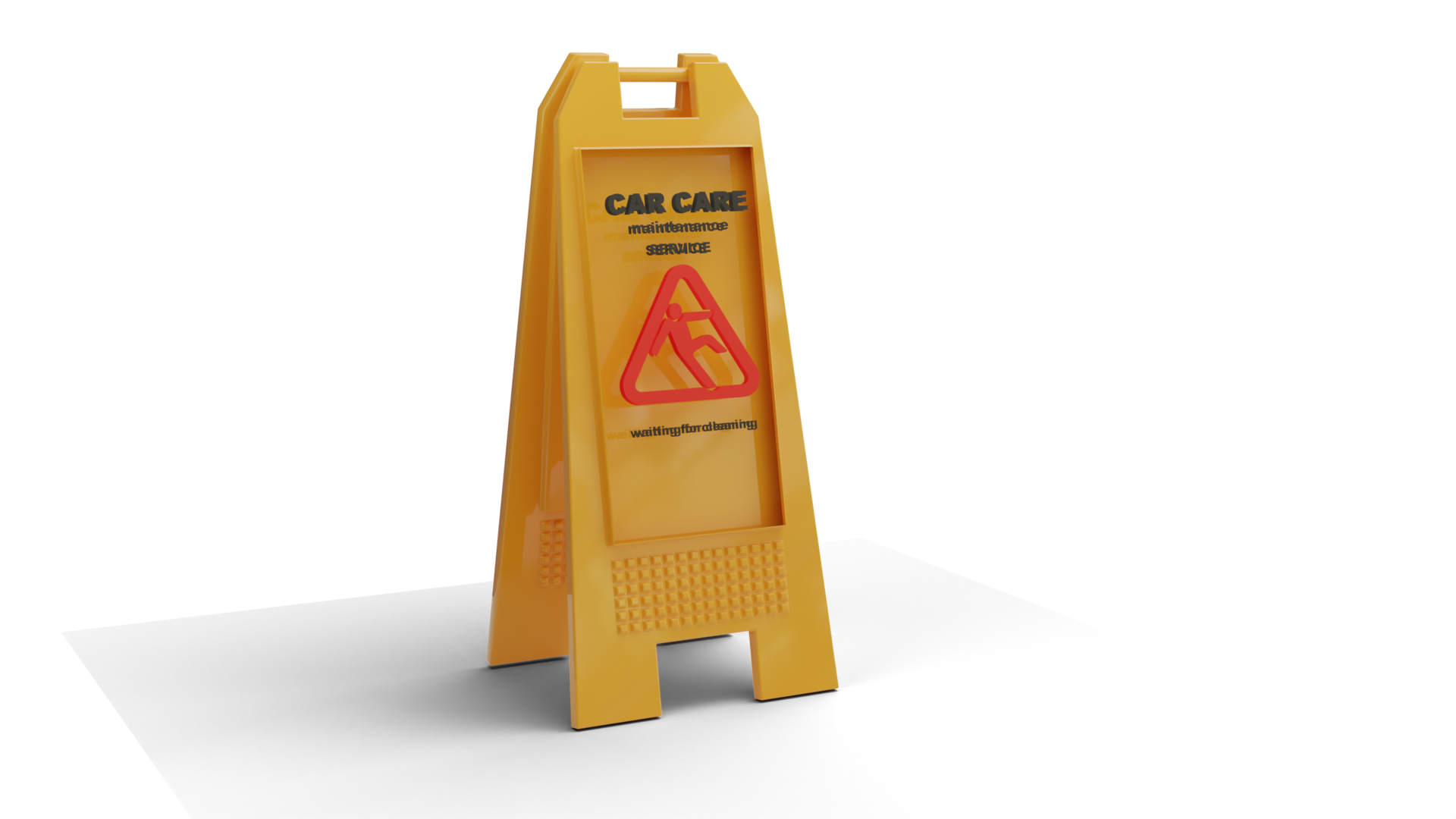 Sign Yellow Showing Warning Of Caution Wet Floor Wet Floor Sign On