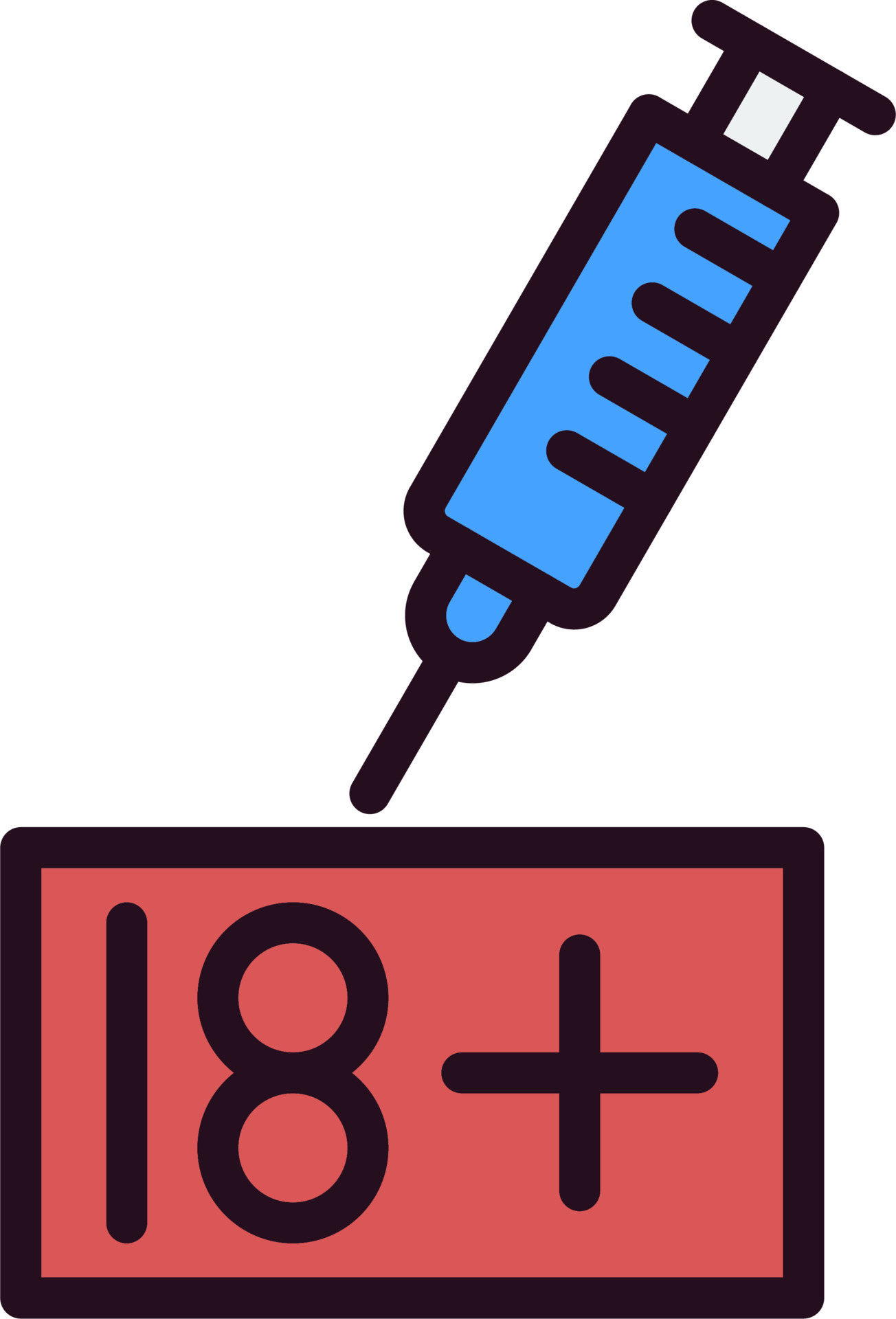 Plus 18 injection 21134721 Vector Art at Vecteezy
