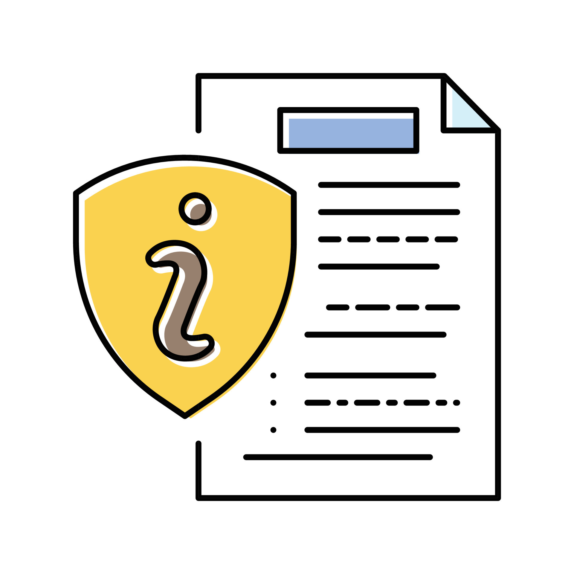 Information Document Color Icon Vector Illustration 21143133 Vector Art