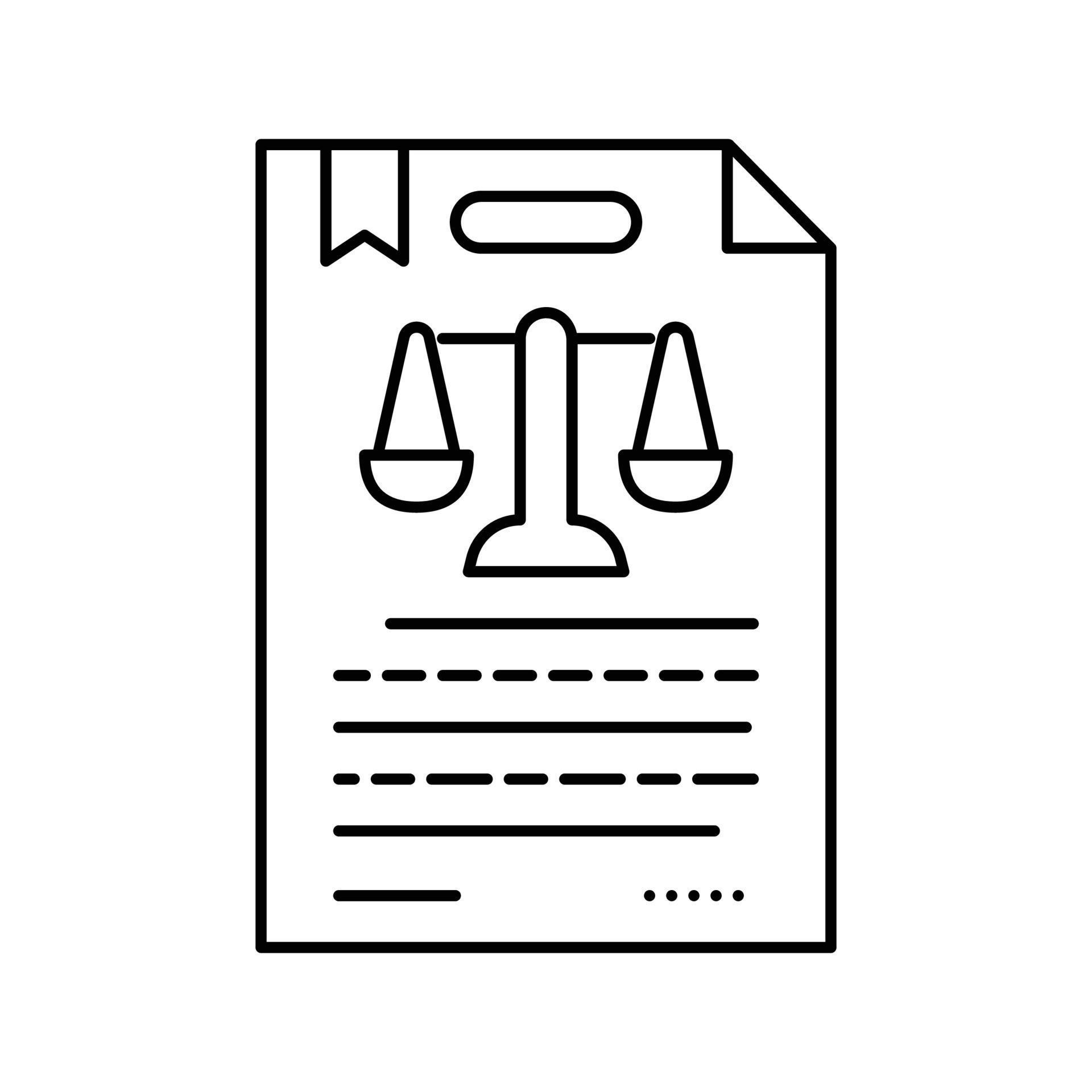 Legal Document Paper Line Icon Vector Illustration 21143275 Vector Art