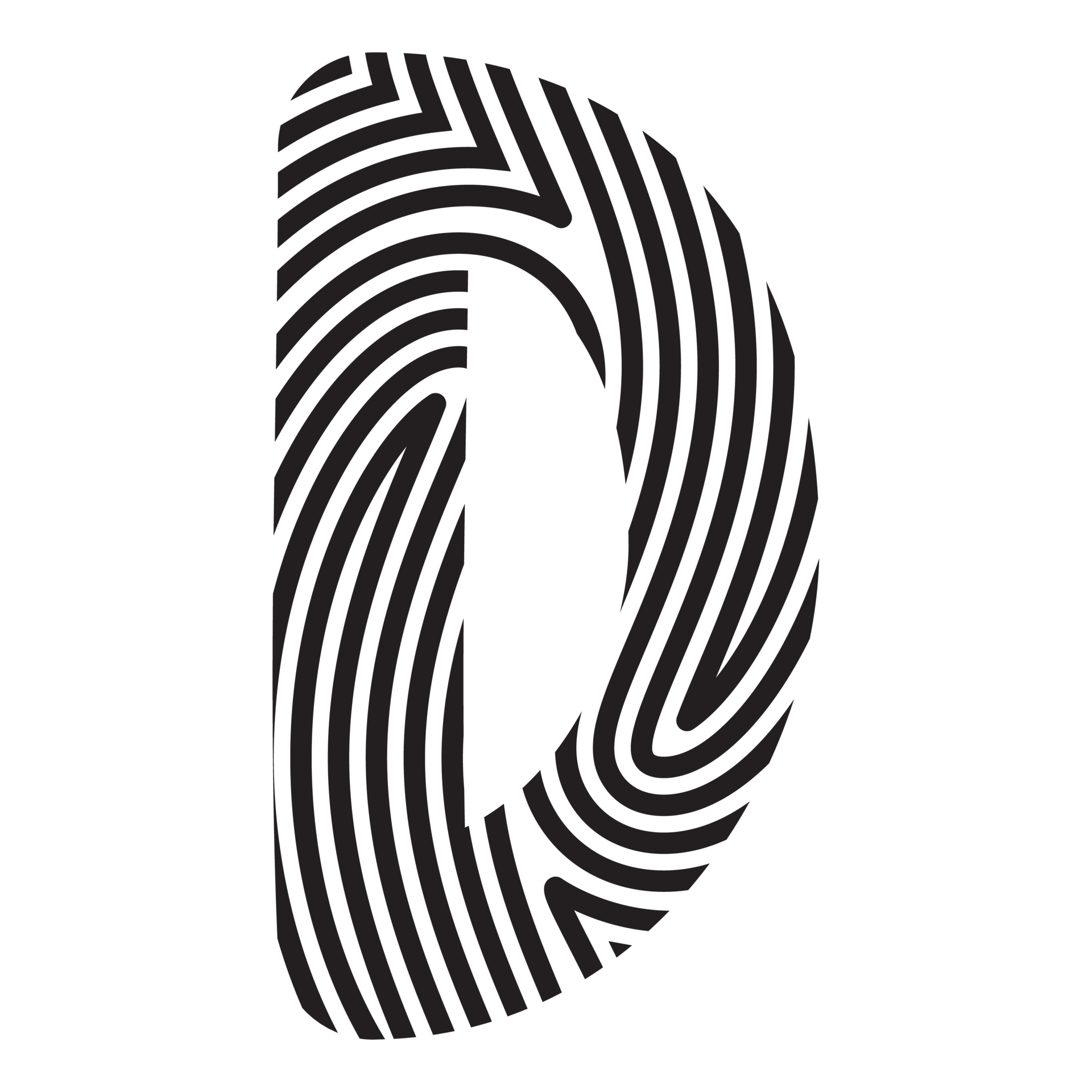 Handwritten Letter D Aesthetic Word Alphabet Fingerprint Cute Abstract 21154310 PNG