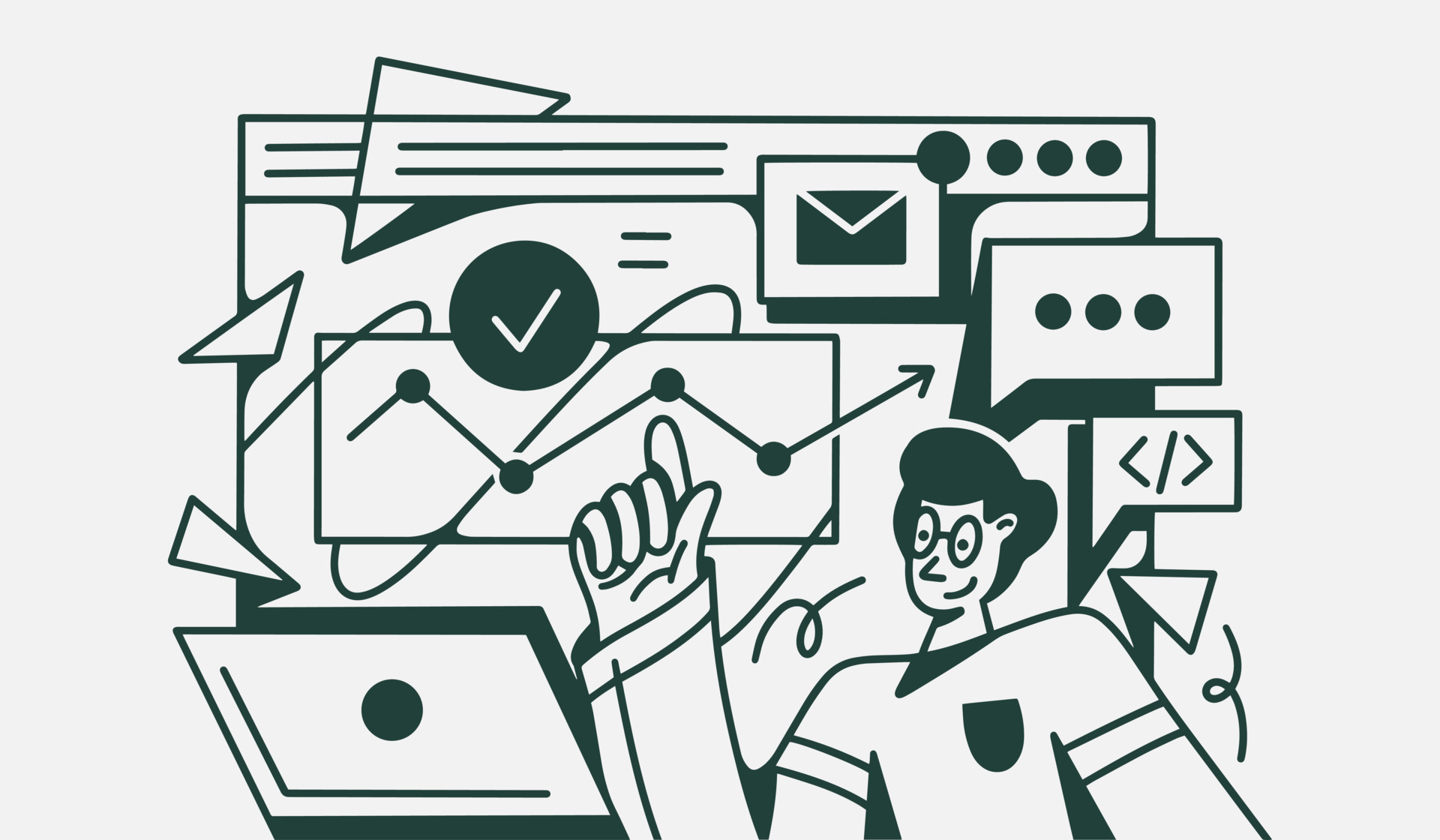 Flat Vector Design Statistical And Data Analysis For Business Finance