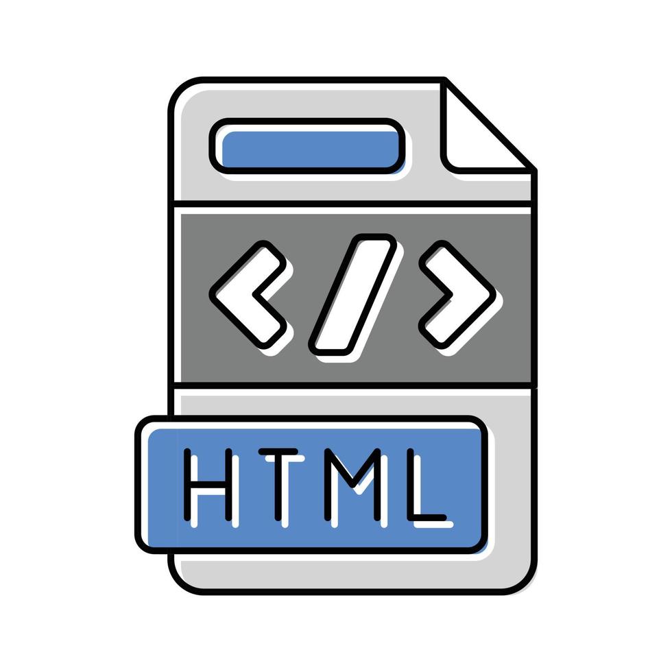 Html File Format Document Color Icon Vector Illustration 21156736