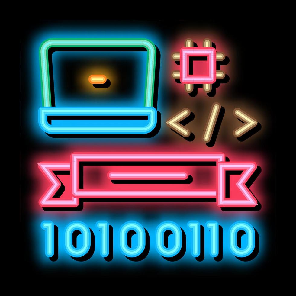 Computer Programming Graduation neon glow icon illustration 21160875 Vector Art at Vecteezy