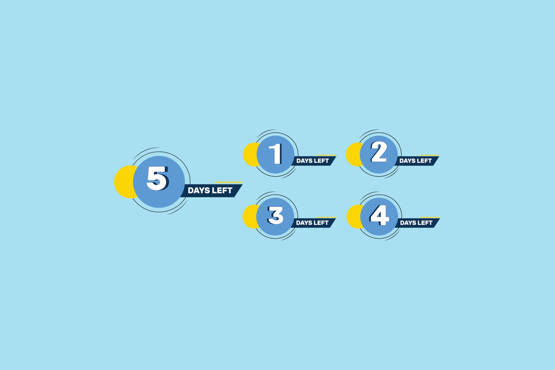 Webnumber Of Days Left Countdown Timer Banners Illustration 21162098