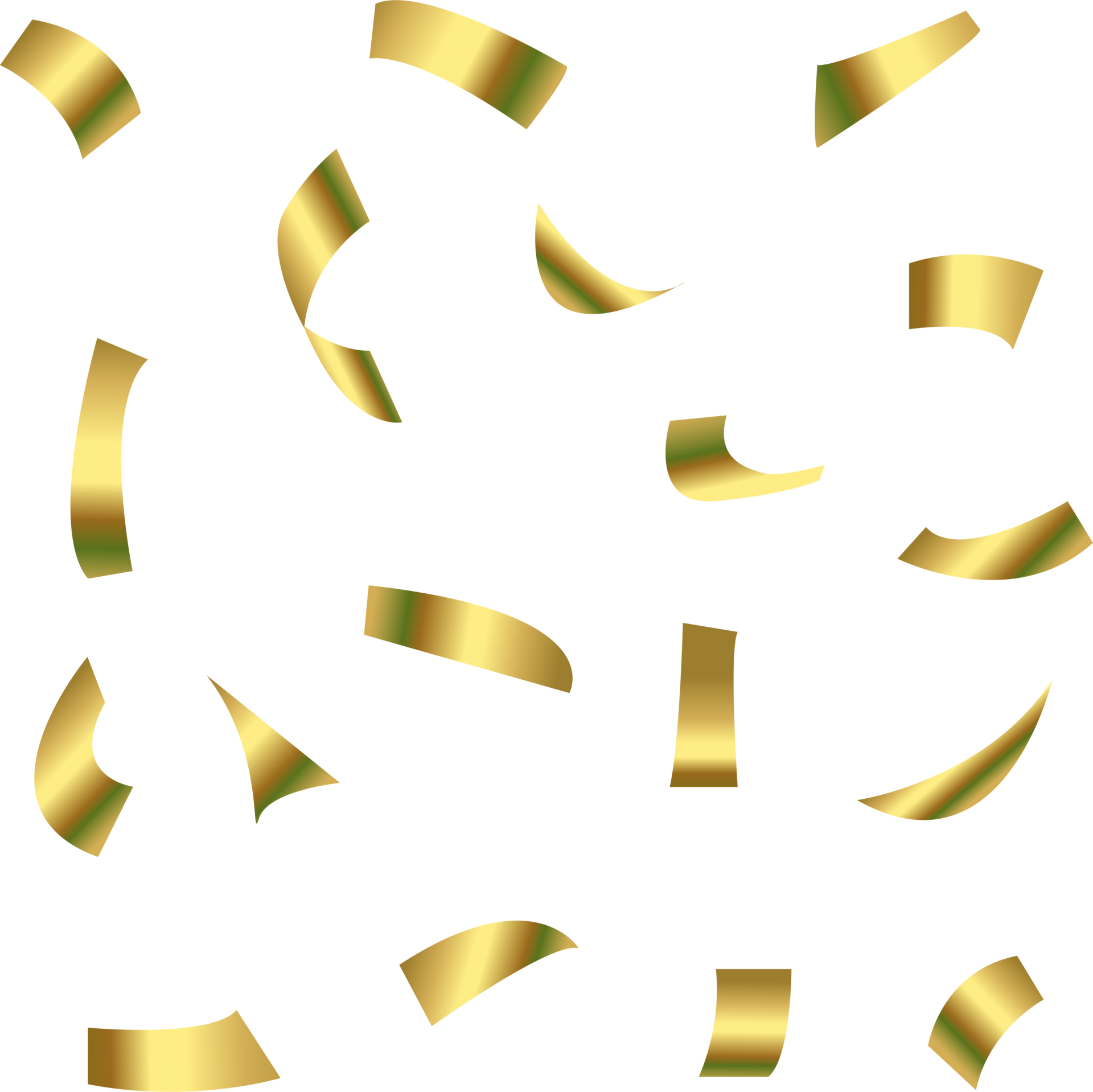 Realistic gold confetti 21162453 PNG