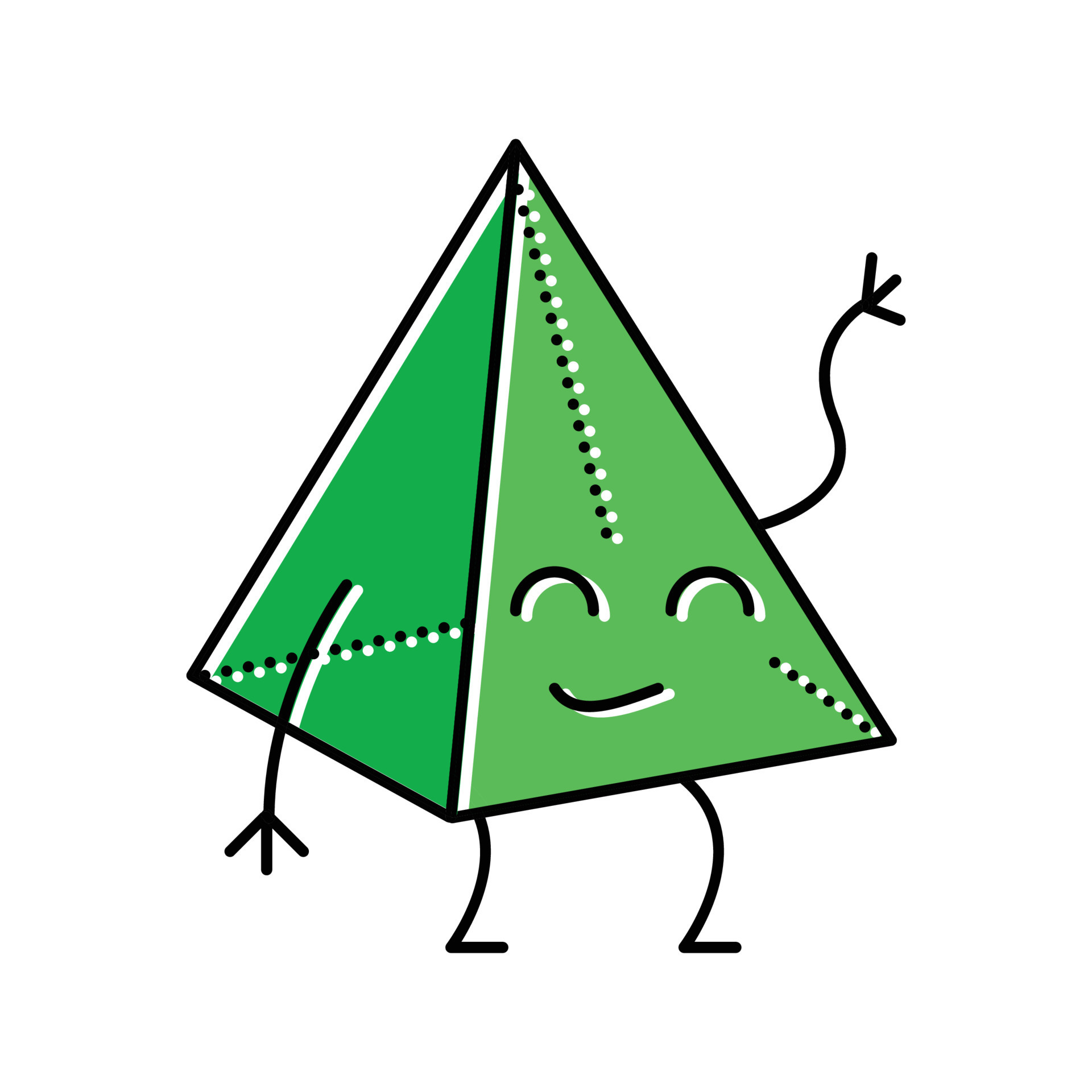 Pyramid Geometric Shape Character Color Icon Vector Illustration 21163776 Vector Art At Vecteezy