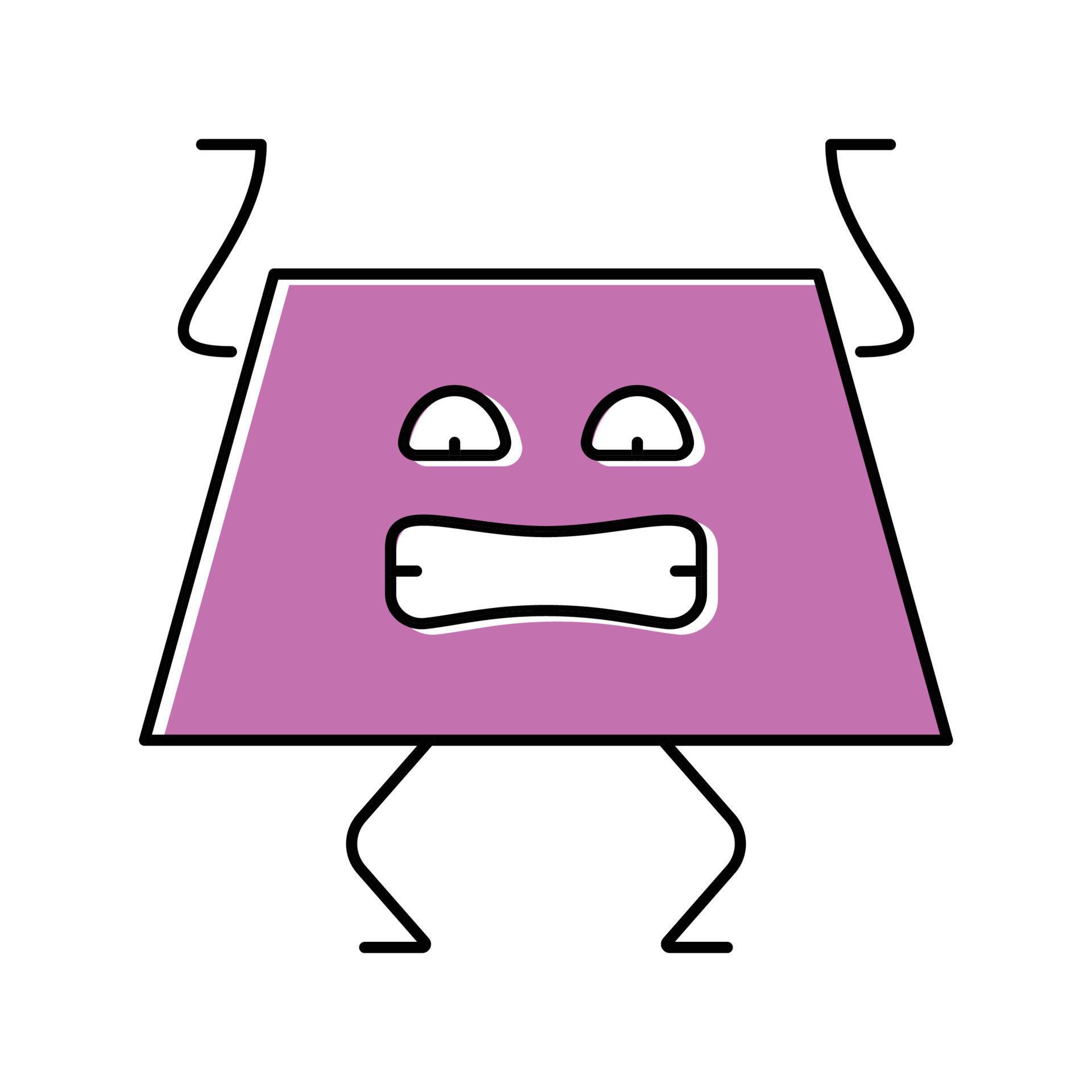trapezoid geometric shape character color icon vector illustration ... trapezoid geometric shape character color icon vector illustration ...