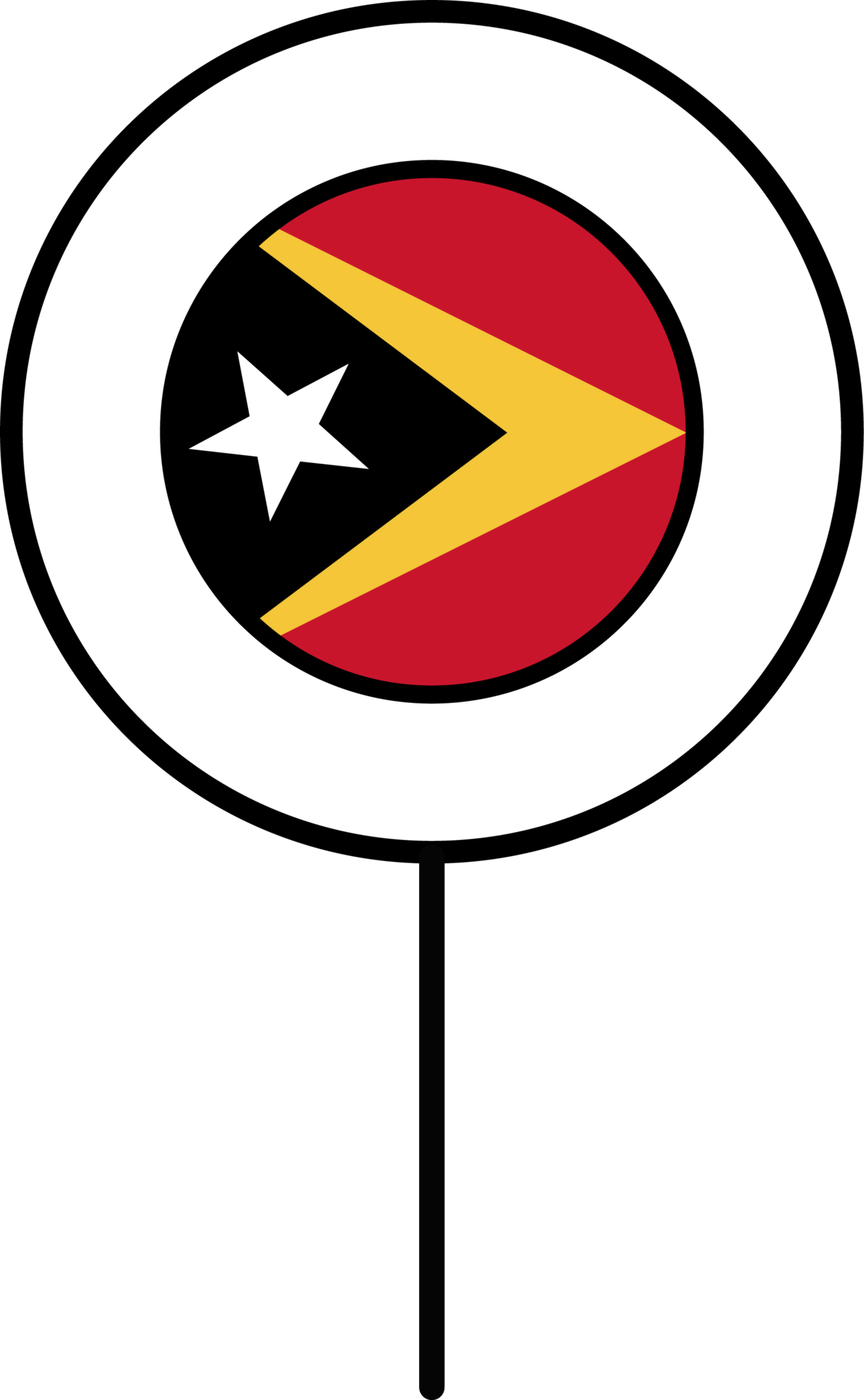Timor Leste Flag Circle Pin Icon 21167559 Png