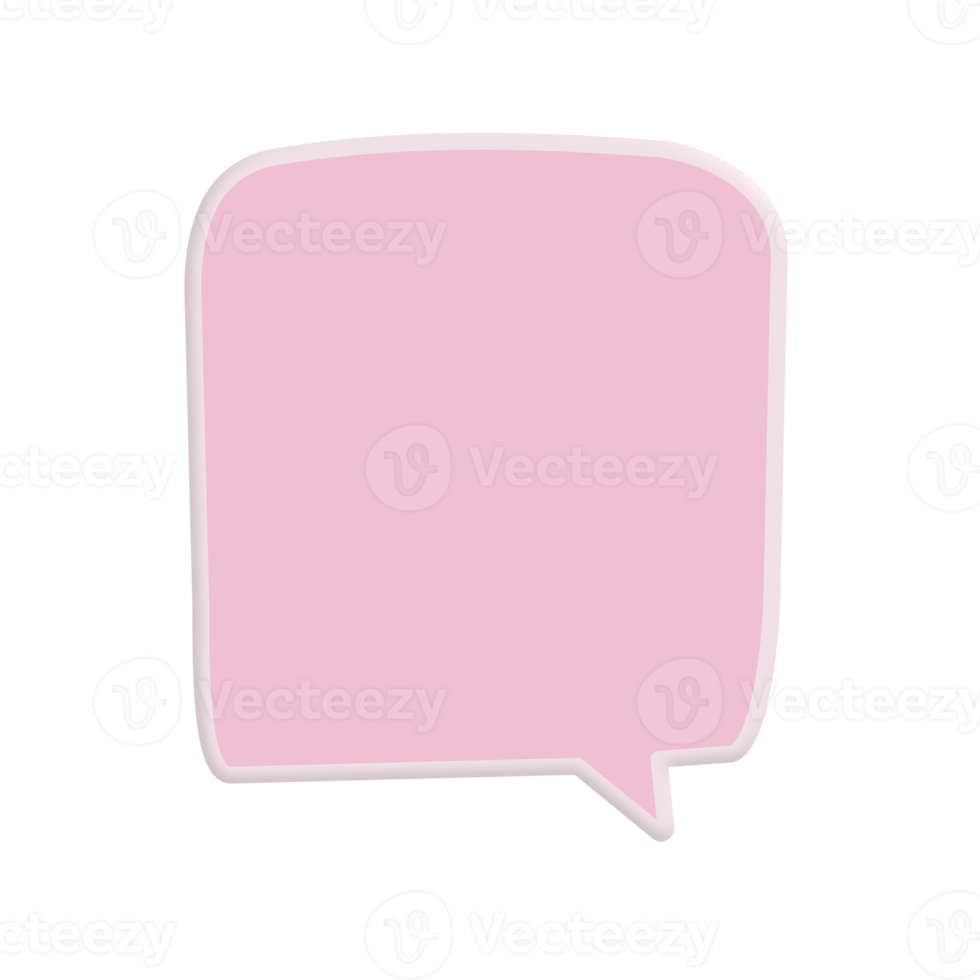 speech bubble 3D 21168706 PNG