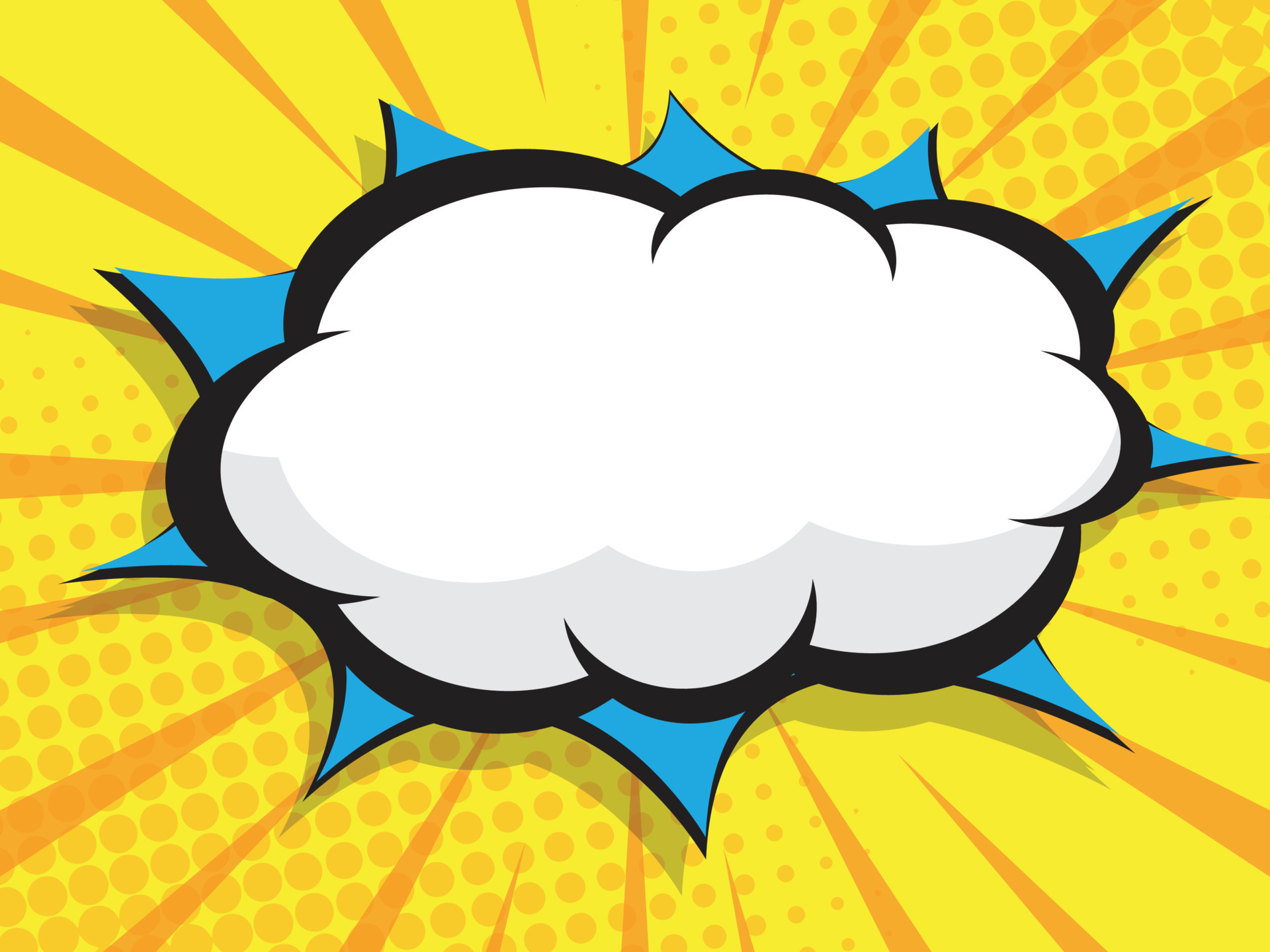 Abstract Comic Book Pop Art Cartoon Background With Blank Speech Bubble 21177791 Vector Art At