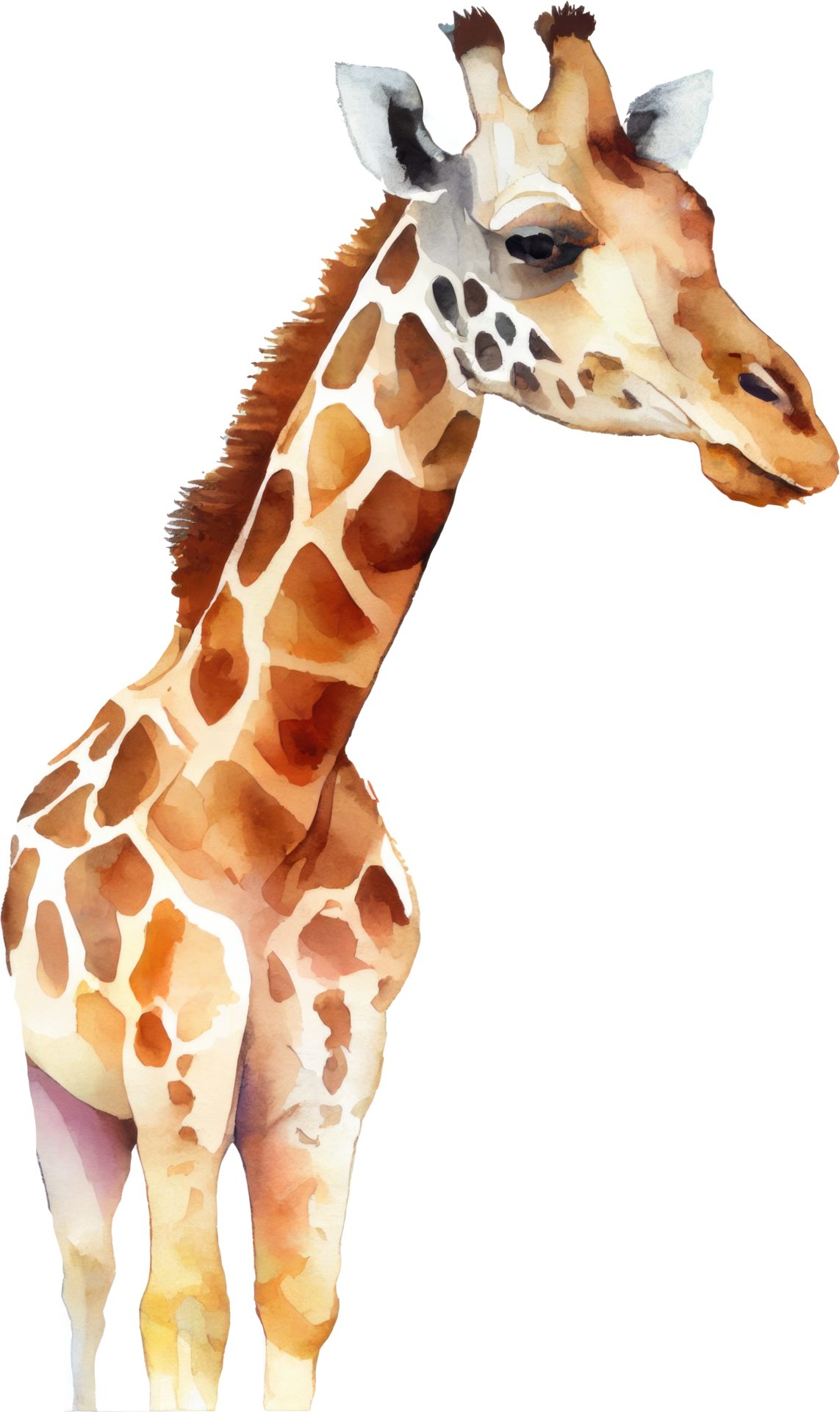 Giraffe Watercolor Illustration 21183255 PNG