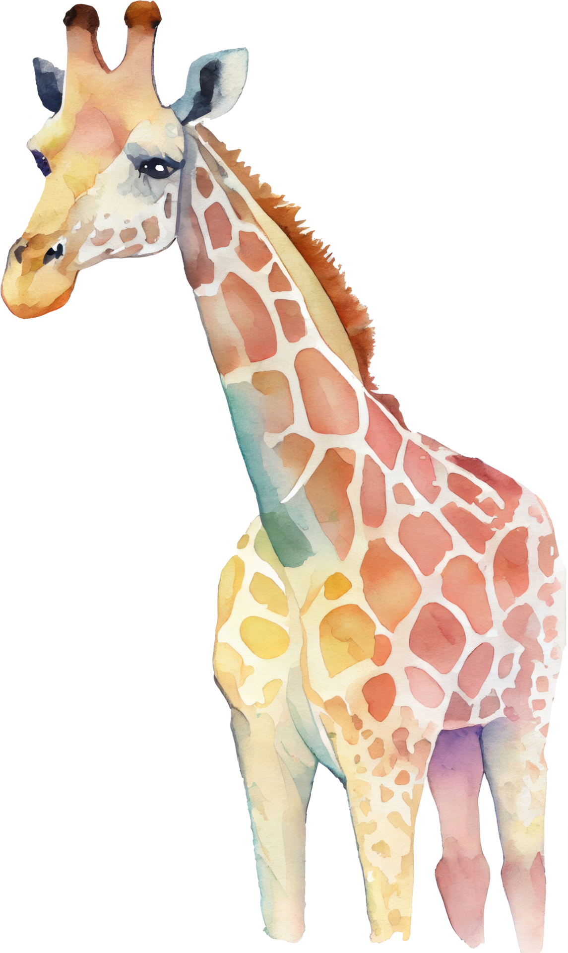 Giraffe Watercolor Illustration 21183389 PNG