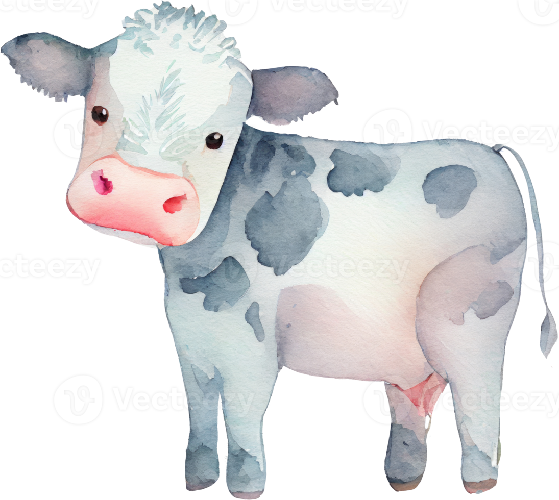 Cow Farm Animal Watercolor Illustration 21183414 PNG