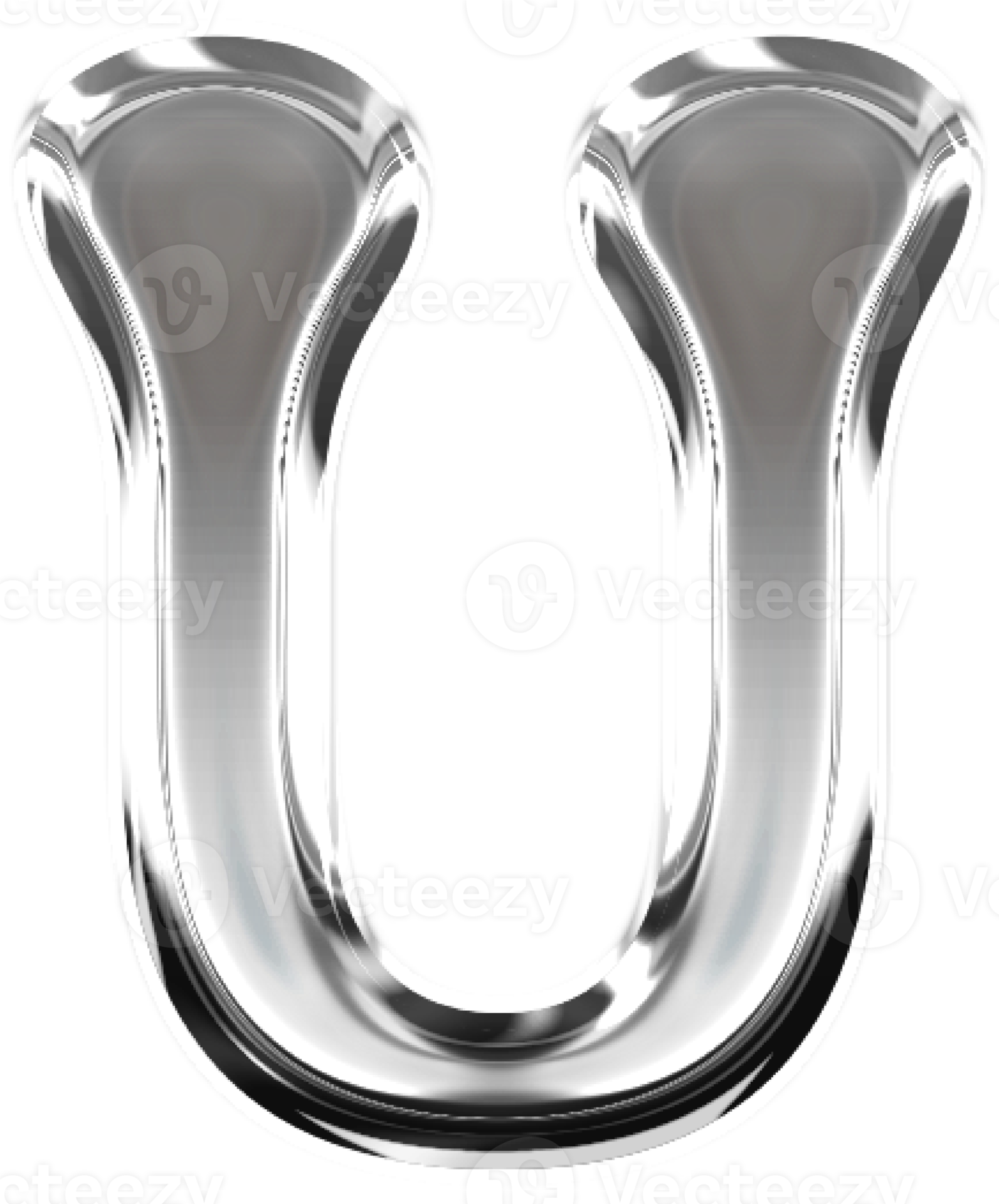 metallisch gedrückt geschmolzen Typografie Brief u 21183741 PNG