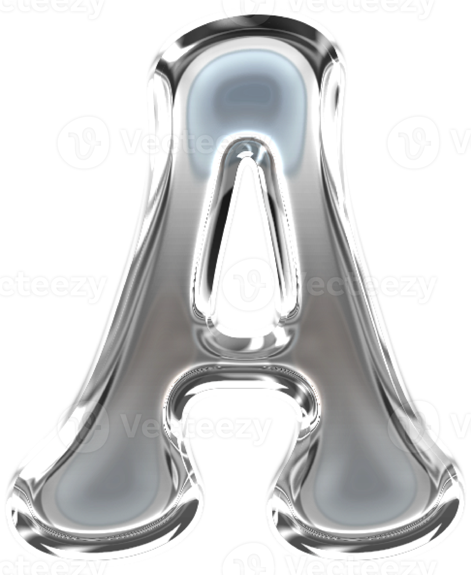 Metallic Pressed Molten Typography Letter A 21183748 PNG