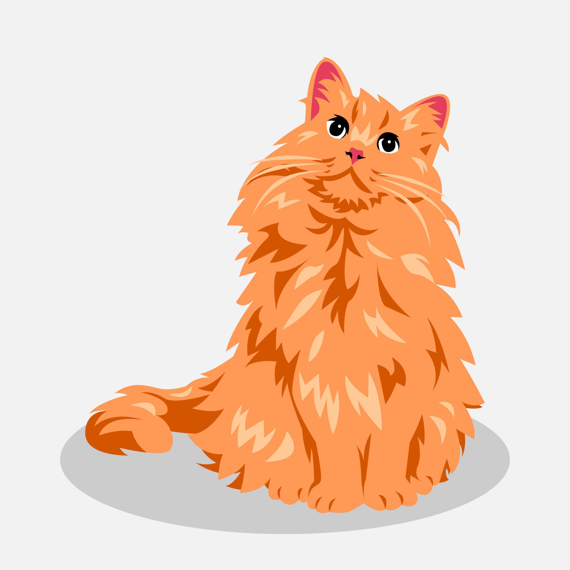 cute orange cat cartoon illustration. full body. pet, animal. for print ... cute orange cat cartoon illustration. full body. pet, animal. for print ...