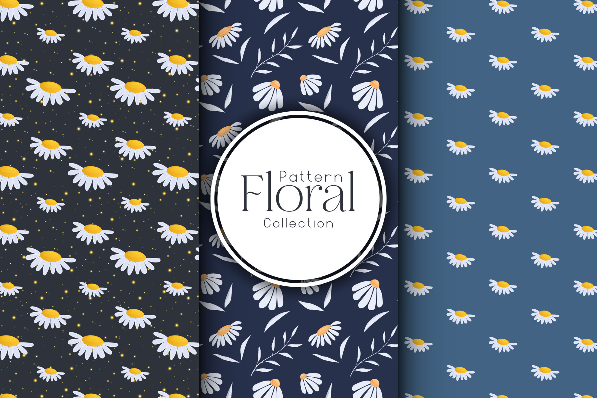 Floral pattern with daisies 21188495 Vector Art at Vecteezy