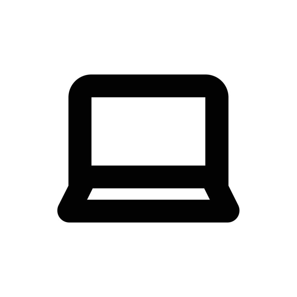 Laptop outline icon in transparent background, basic app and web UI bold line icon, EPS10 ...