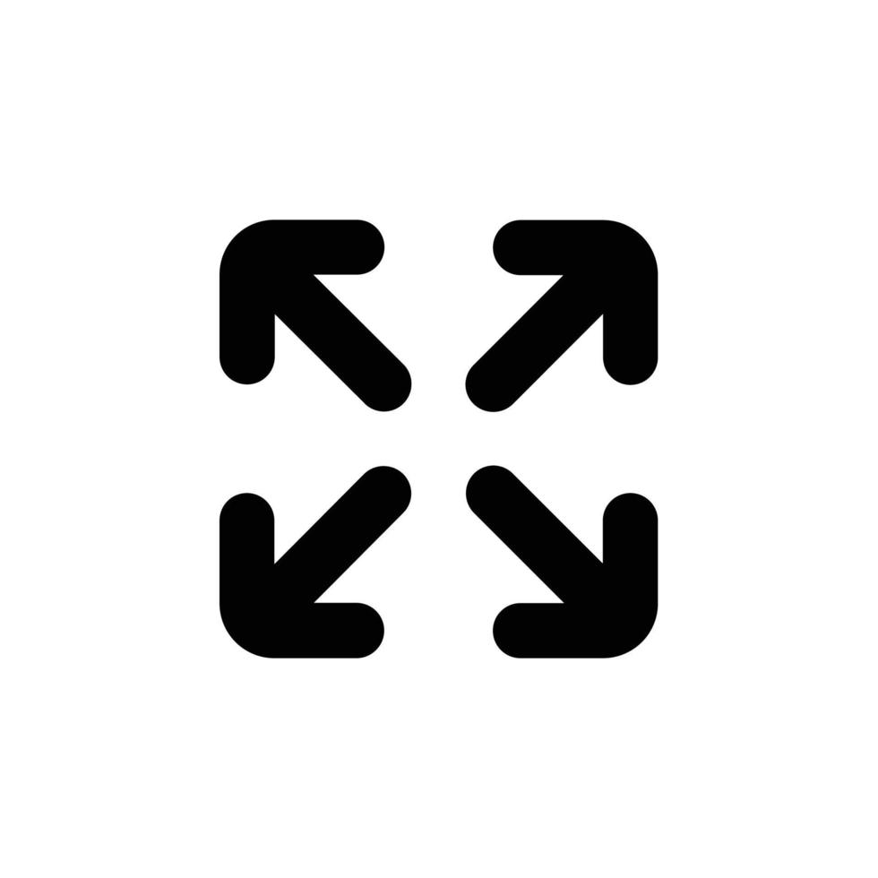 Maximize full screen screen outline icon in transparent background, basic app and web UI bold ...