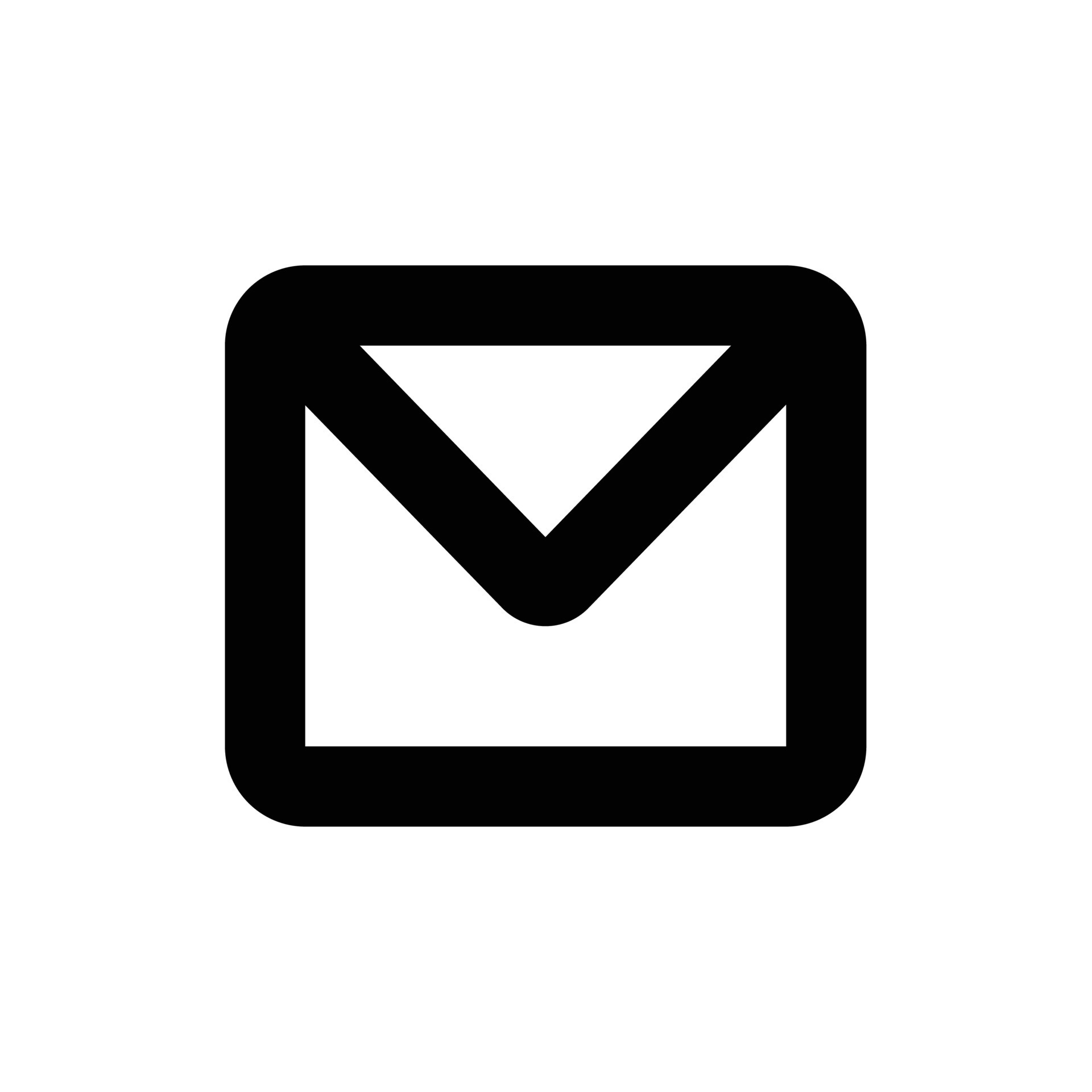 Message icon in transparent background, basic app and web UI bold line ...