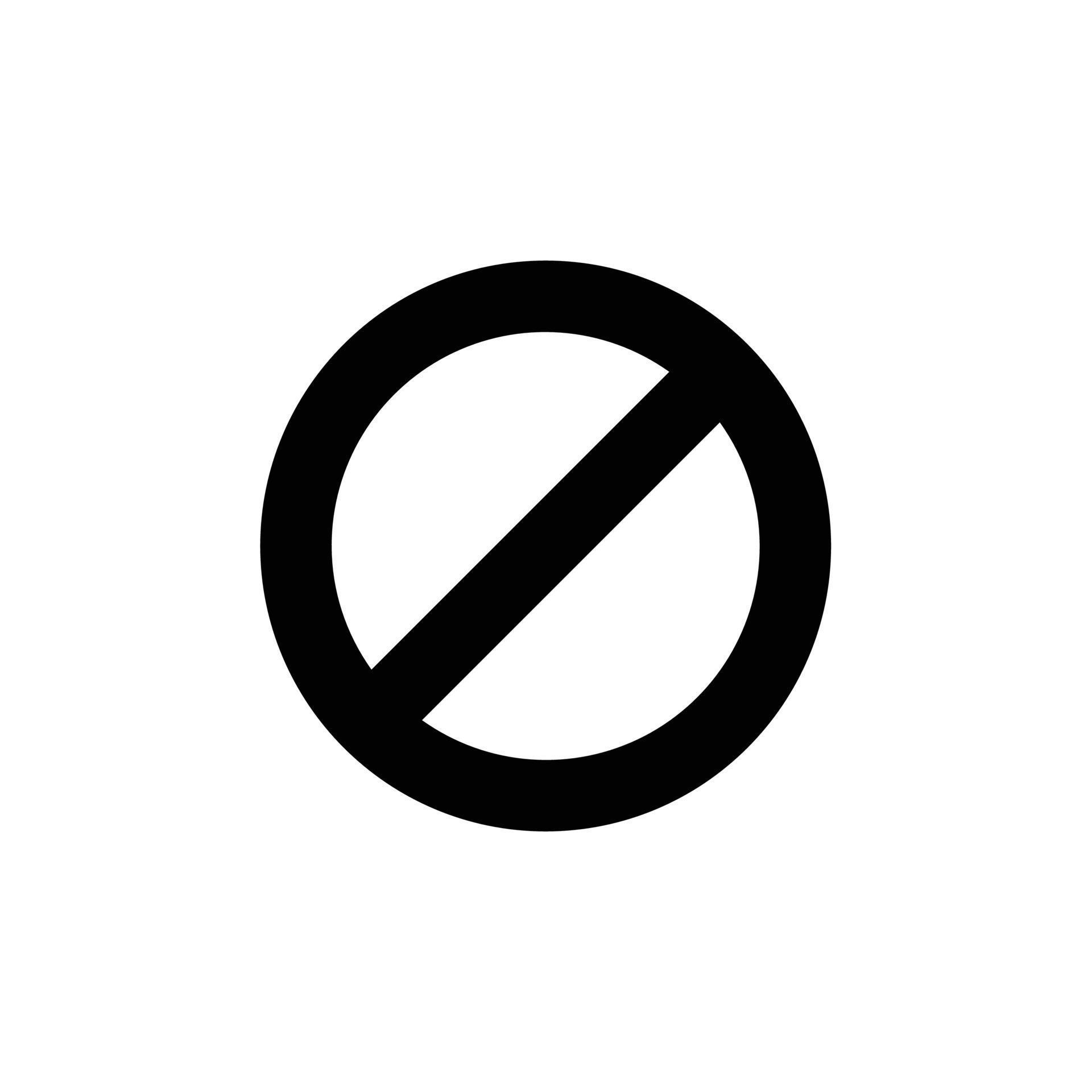 Prohibited, prohibition, ban outline icon in transparent background, basic app and web UI bold ...
