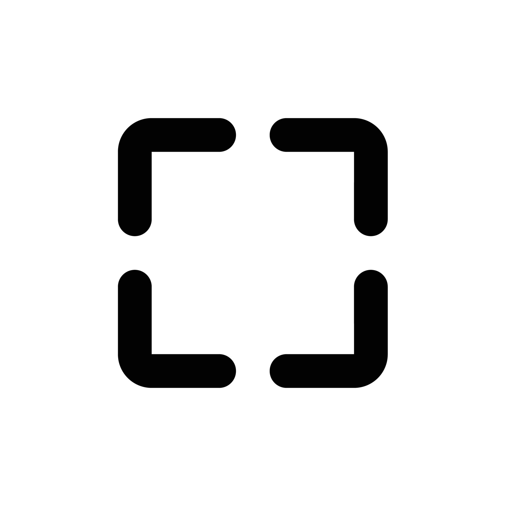 Maximize window screen outline icon in transparent background, basic app and web UI bold line ...