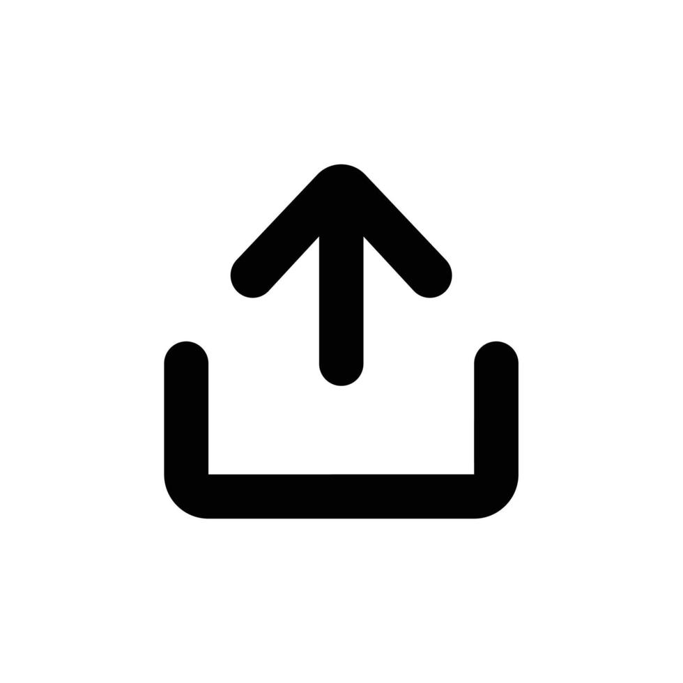 Upload filled icon in transparent background, basic app and web UI bold line icon, EPS10 ...