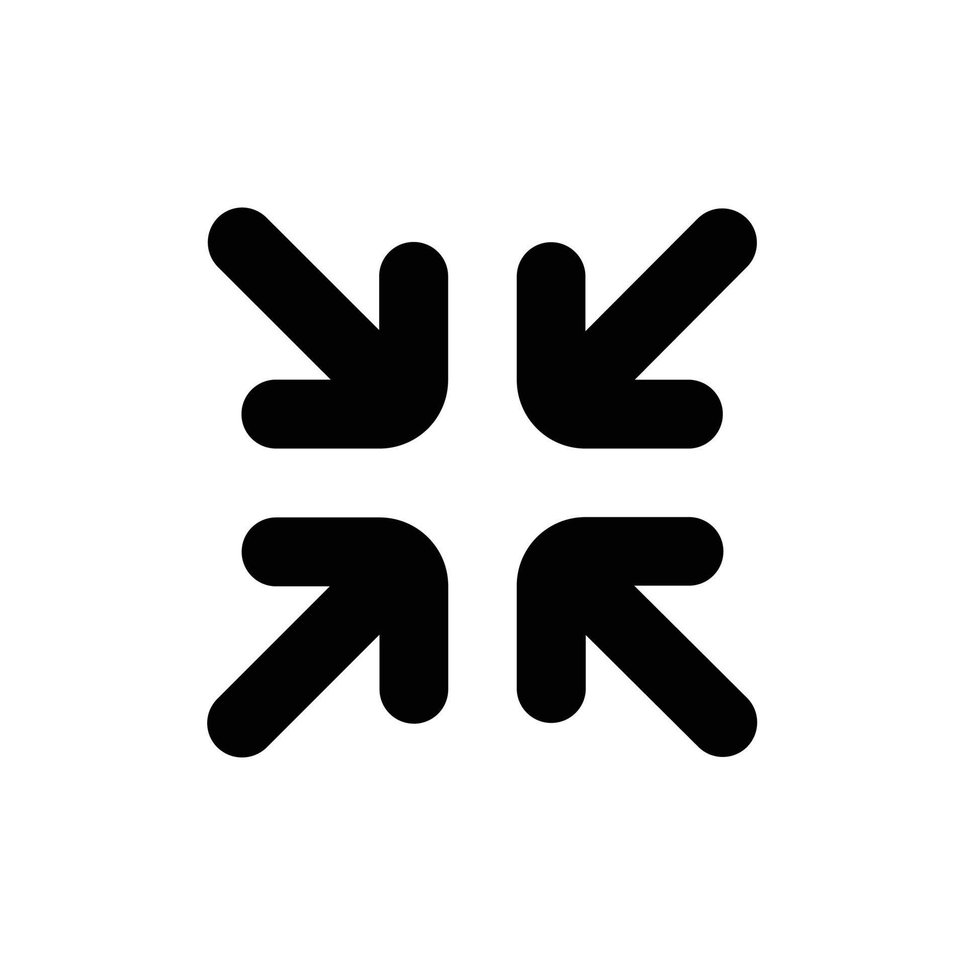 Minimize full screen outline icon in transparent background, basic app and web UI bold line icon ...