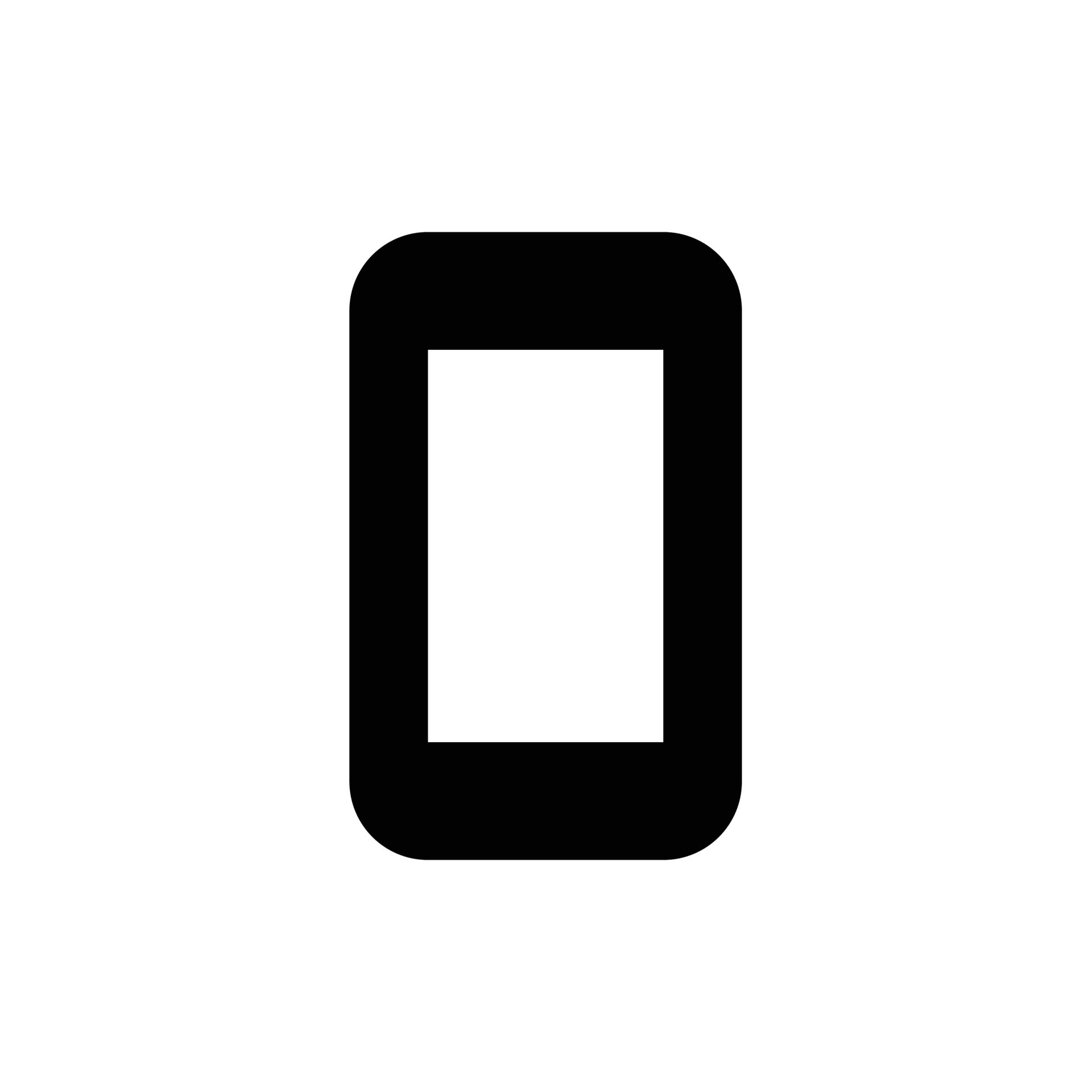 Smartphone, phone, mobile outline icon in transparent background, basic app and web UI bold line ...