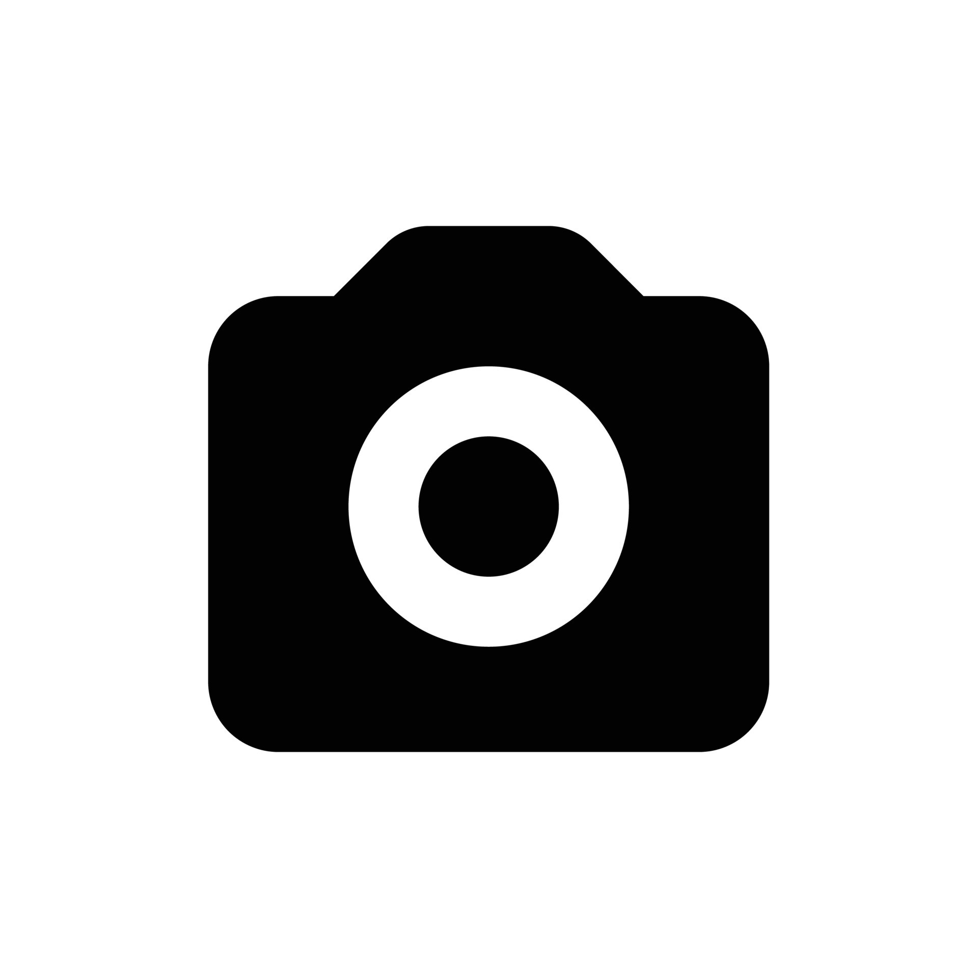 Camera filled icon in transparent background, basic app and web UI bold ...