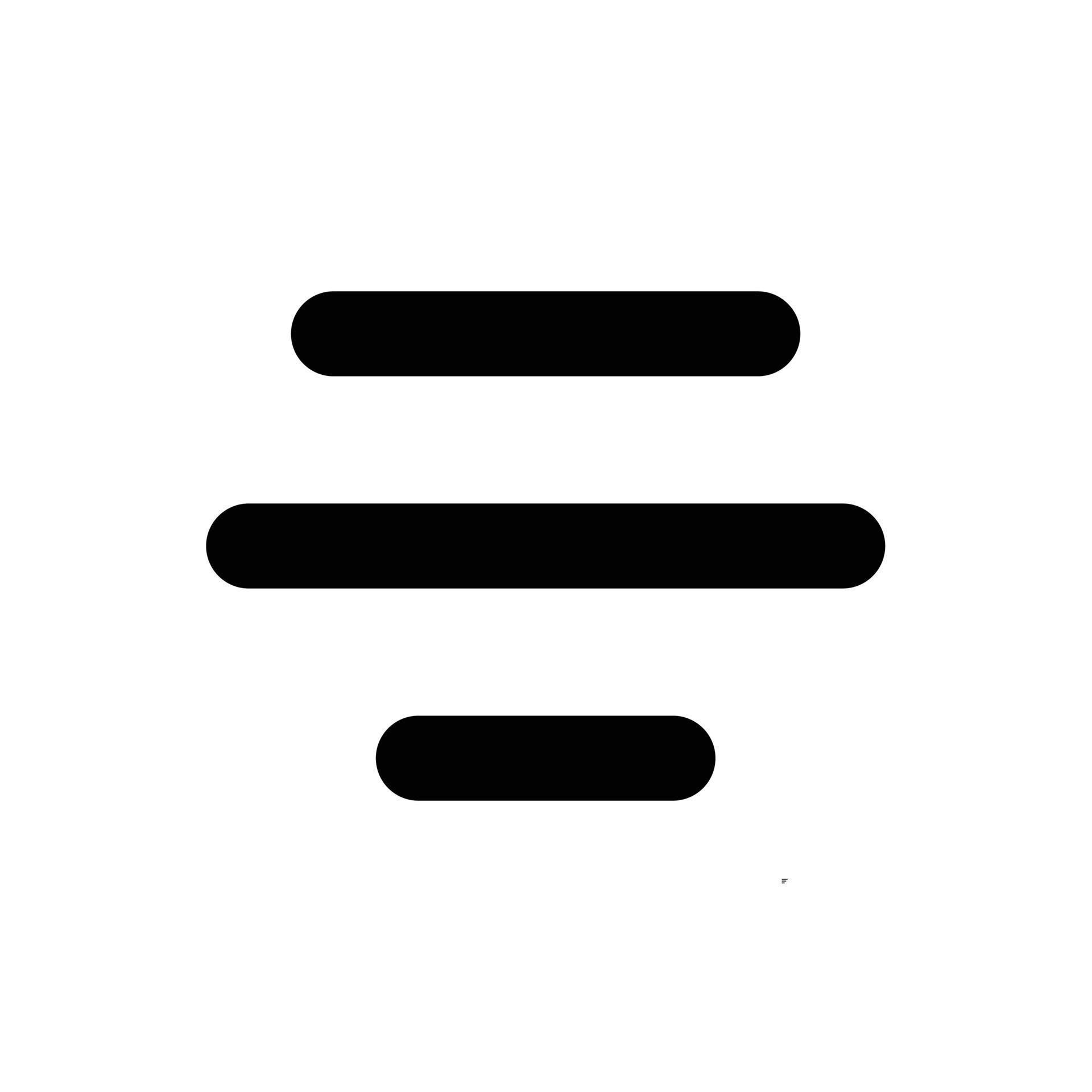 Centered equally spaced align alignment icon in transparent background, basic app and web UI ...