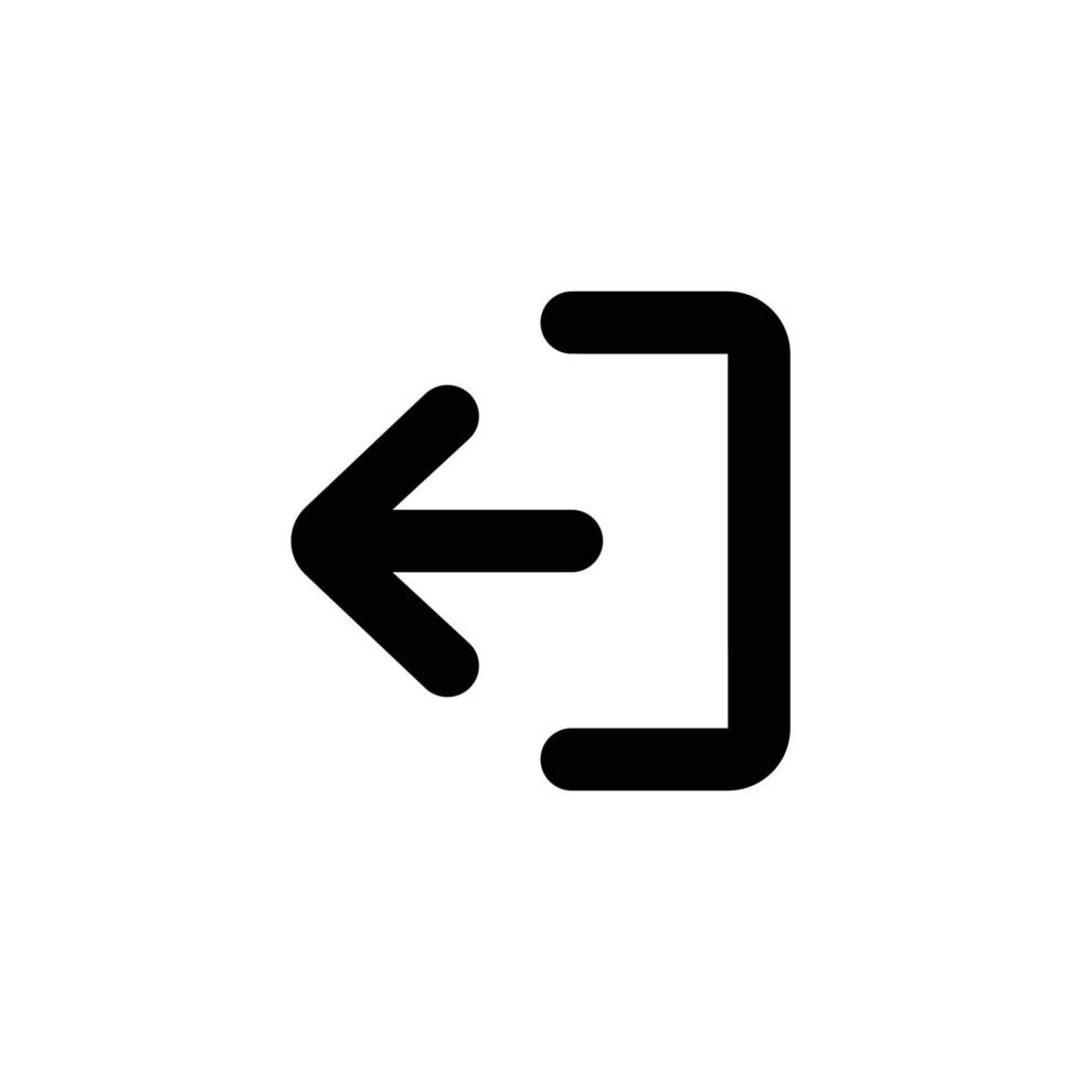 Exit left, upload icon in transparent background, basic app and web UI bold line icon, EPS10 ...