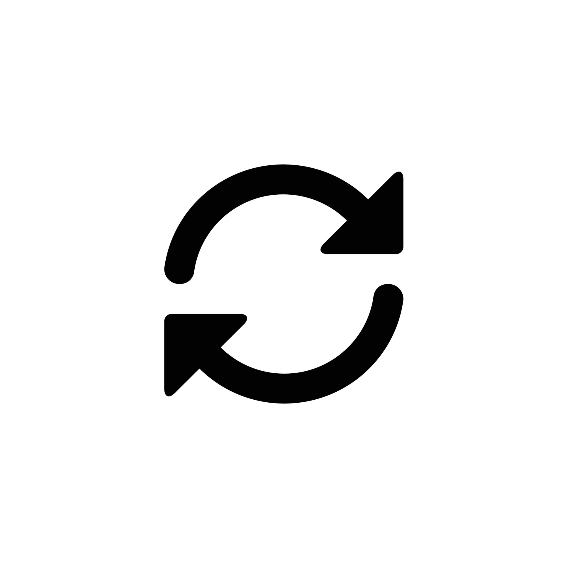 Reload, refresh outline icon in transparent background, basic app and web UI bold line icon ...