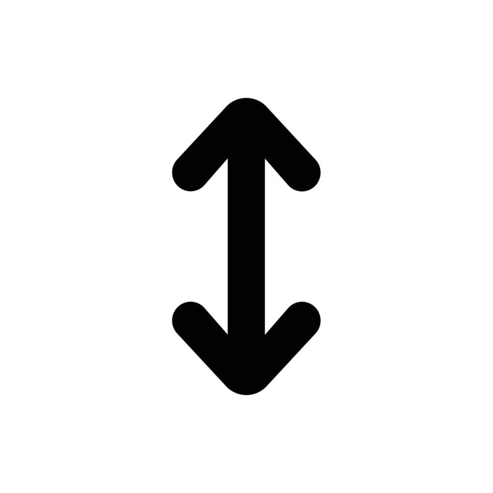 Up down double side arrow filled icon in transparent background, basic app and web UI bold line ...