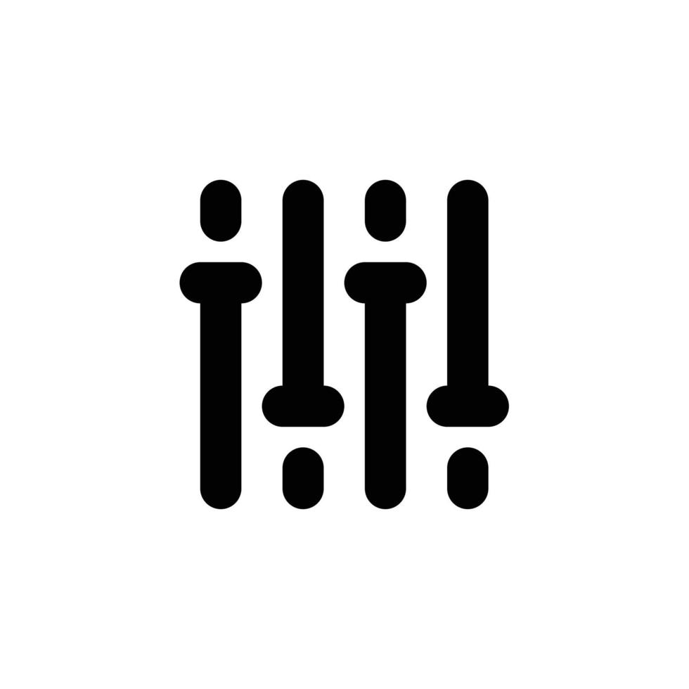Up down settings equalizer filled icon in transparent background, basic app and web UI bold line ...