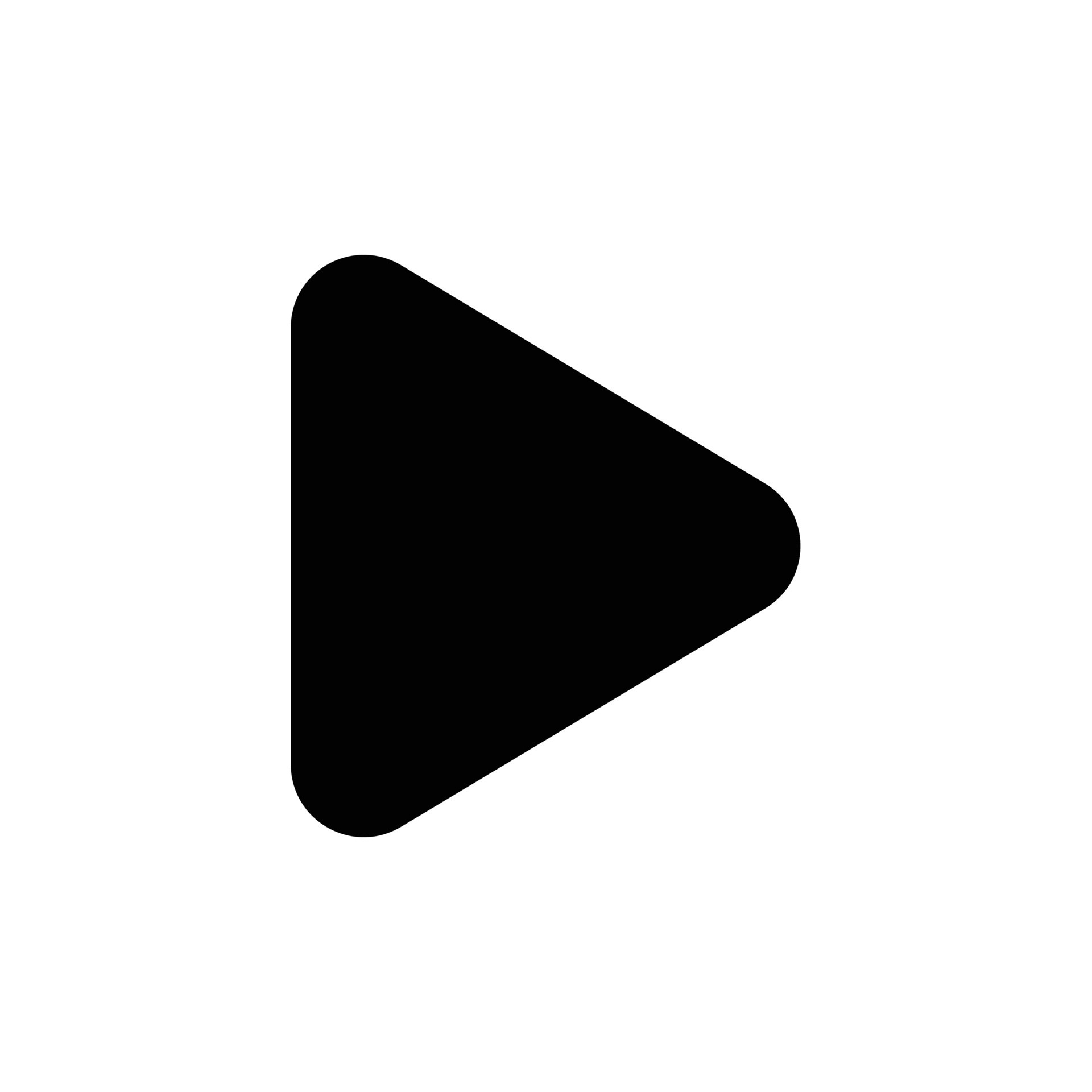 Play filled icon in transparent background, basic app and web UI bold line icon, EPS10 21190422 ...