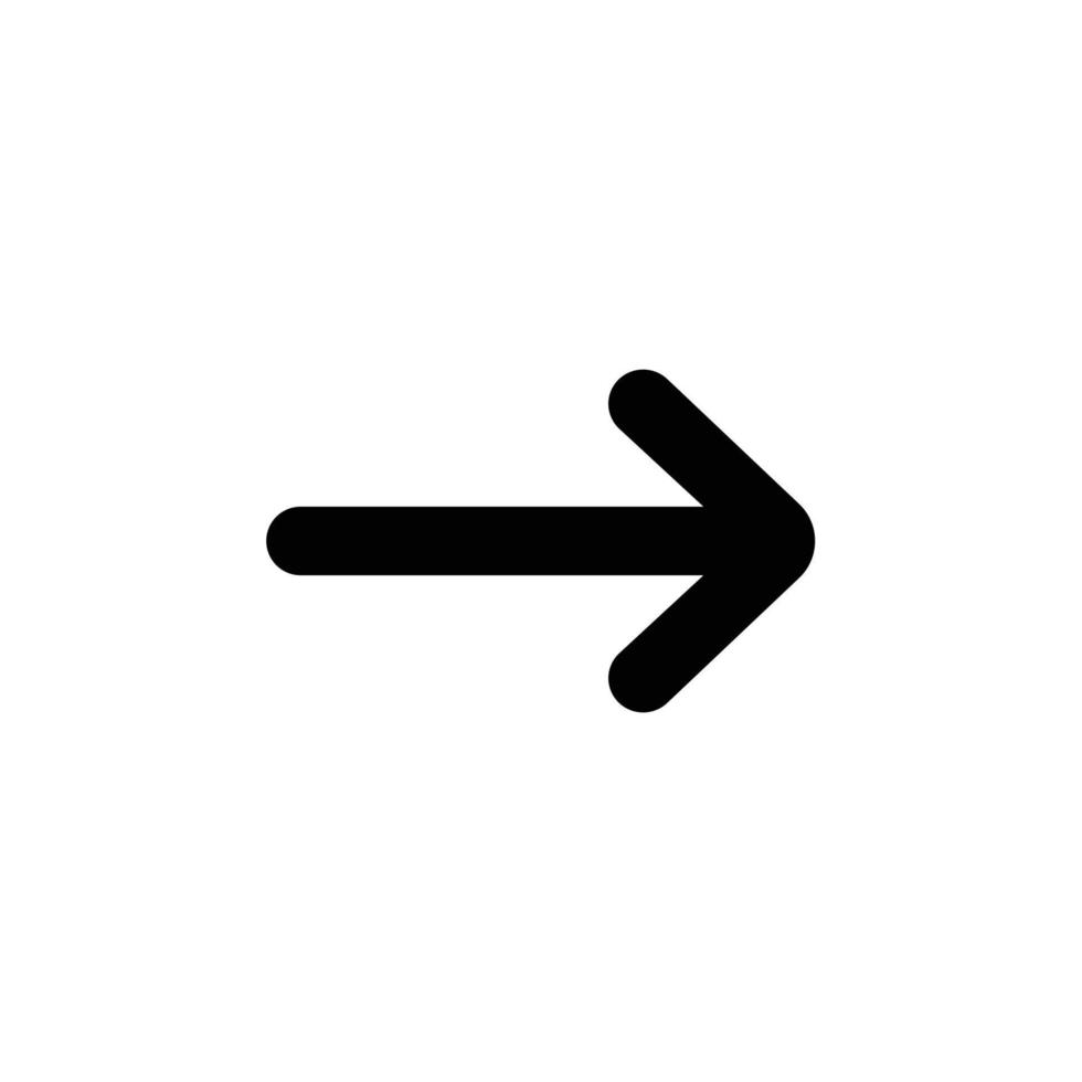 Right direction arrow outline icon in transparent background, basic app and web UI bold line ...