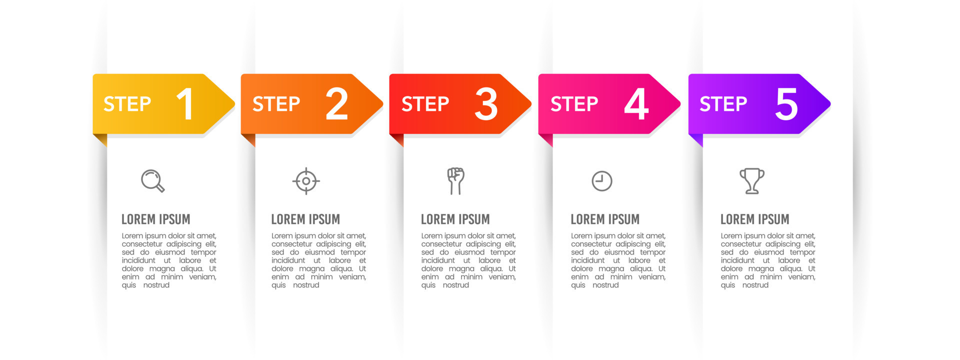 Infographic label number with 5 options or steps. Business presentation ...